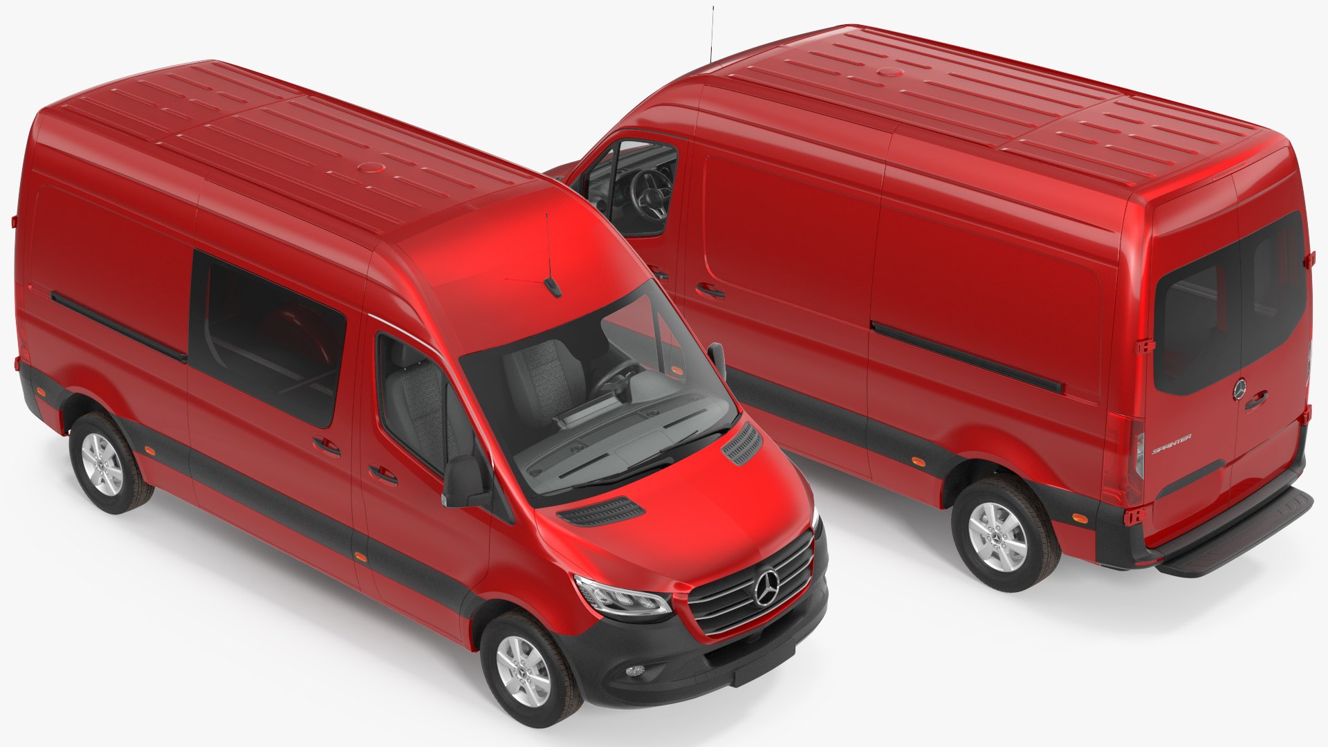 3D Mercedes Sprinter Van 2019 Simple Interior - TurboSquid 1863167