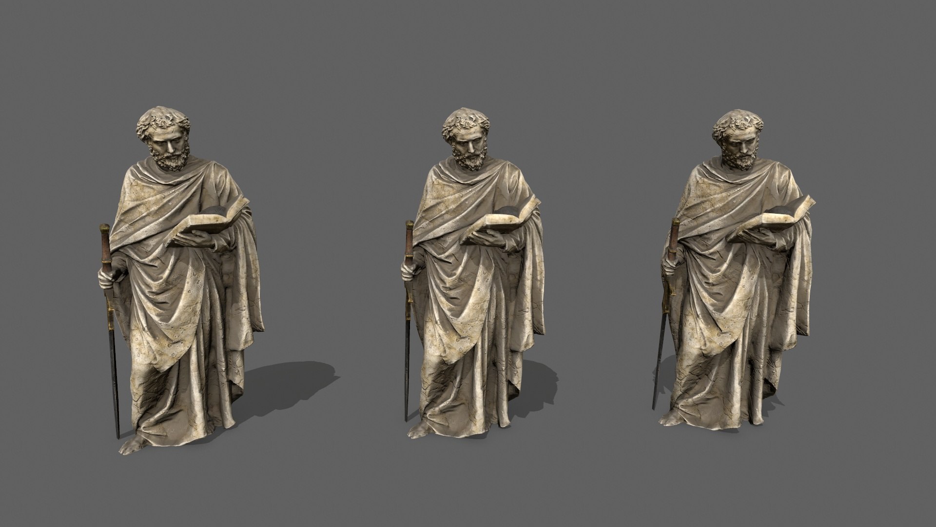 Old Man Statue 3D model - TurboSquid 1969392