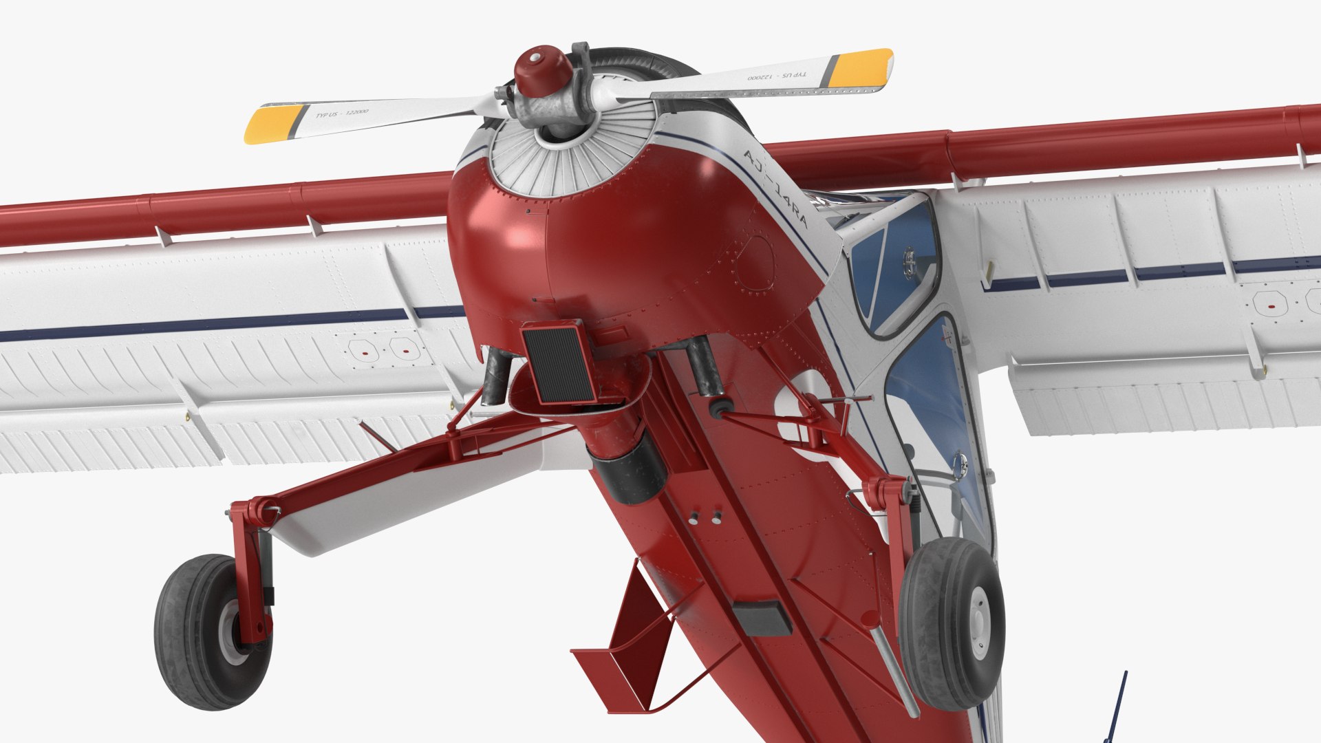 Civil Airplane PZL 104 Wilga Flag Color Rigged For Cinema 4D 3D ...