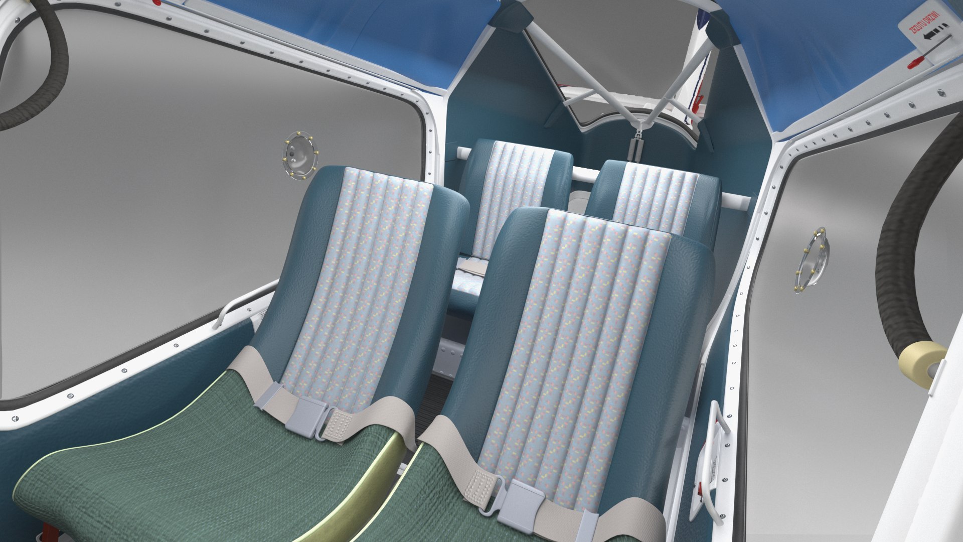 Civil Airplane PZL 104 Wilga Flag Color Rigged For Cinema 4D 3D ...