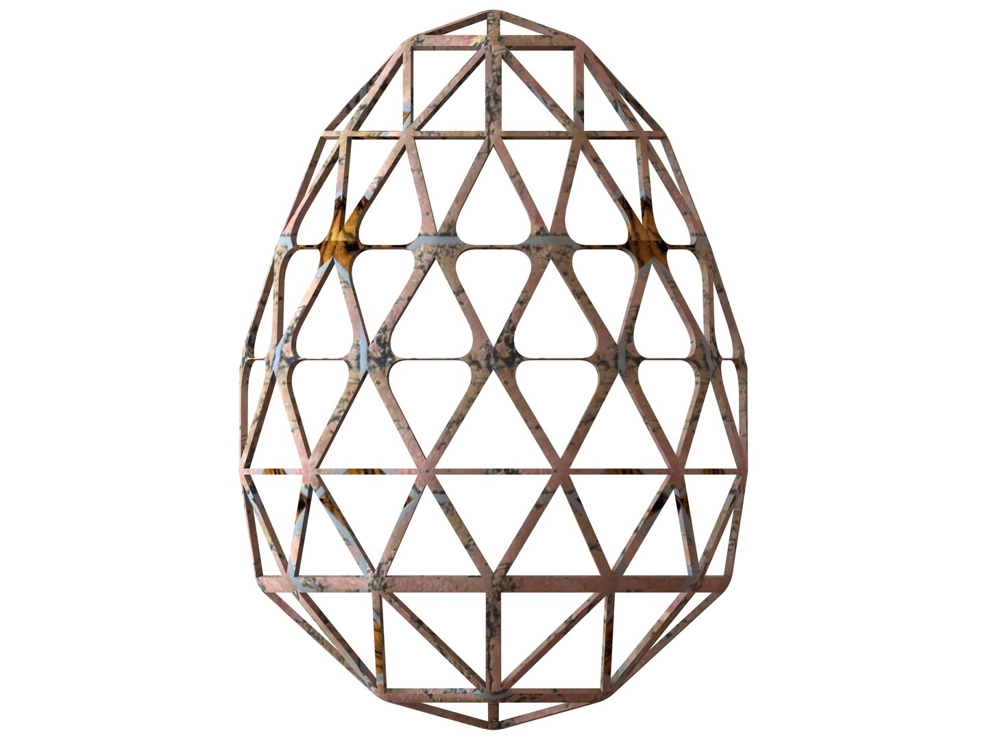 3D Model Wireframe Shape Geometric Egg - TurboSquid 2191675
