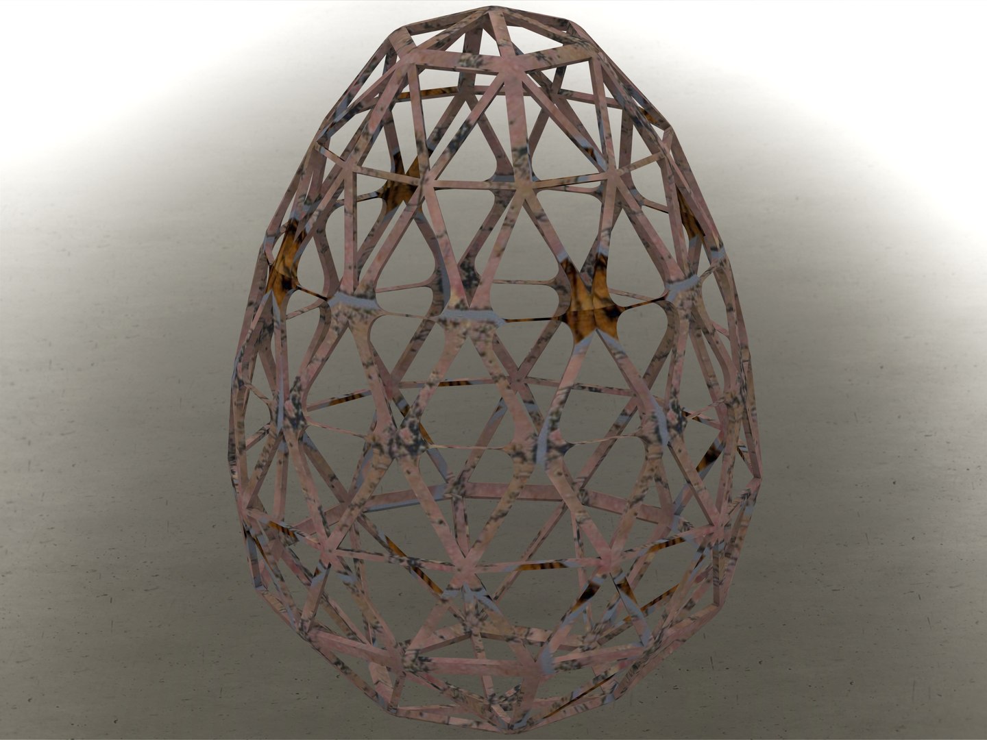 3D Model Wireframe Shape Geometric Egg - TurboSquid 2191675