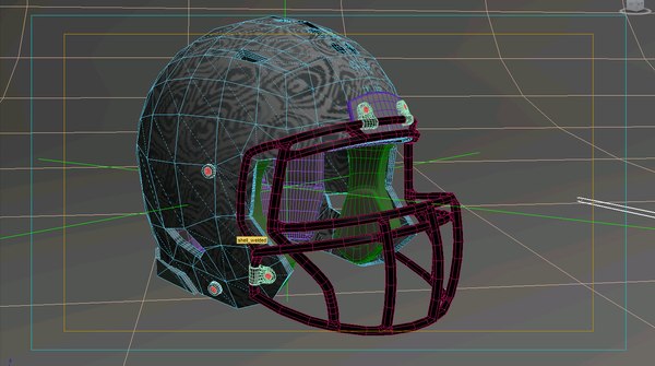 football helmet 3d obj