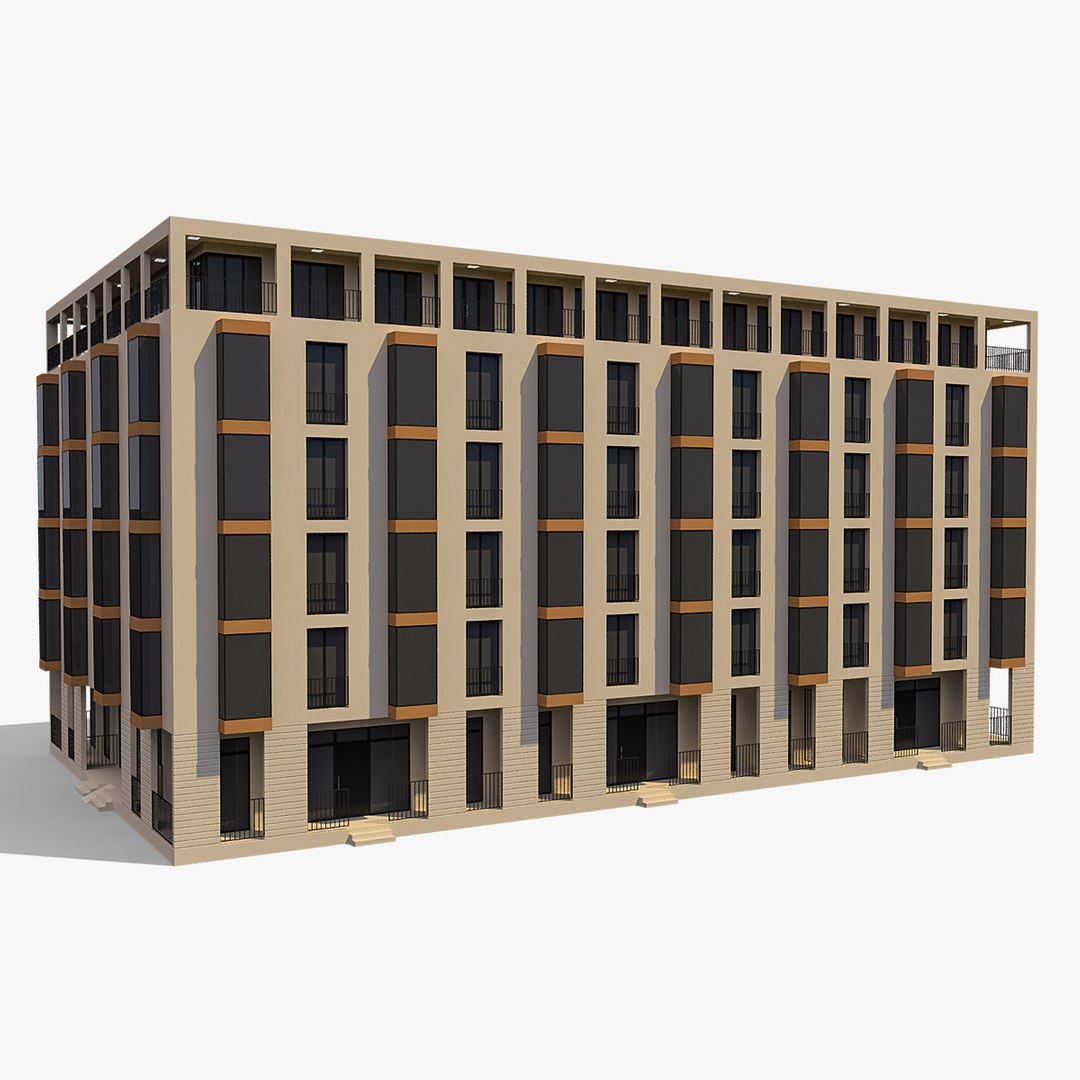 3D apartment building - TurboSquid 1704235