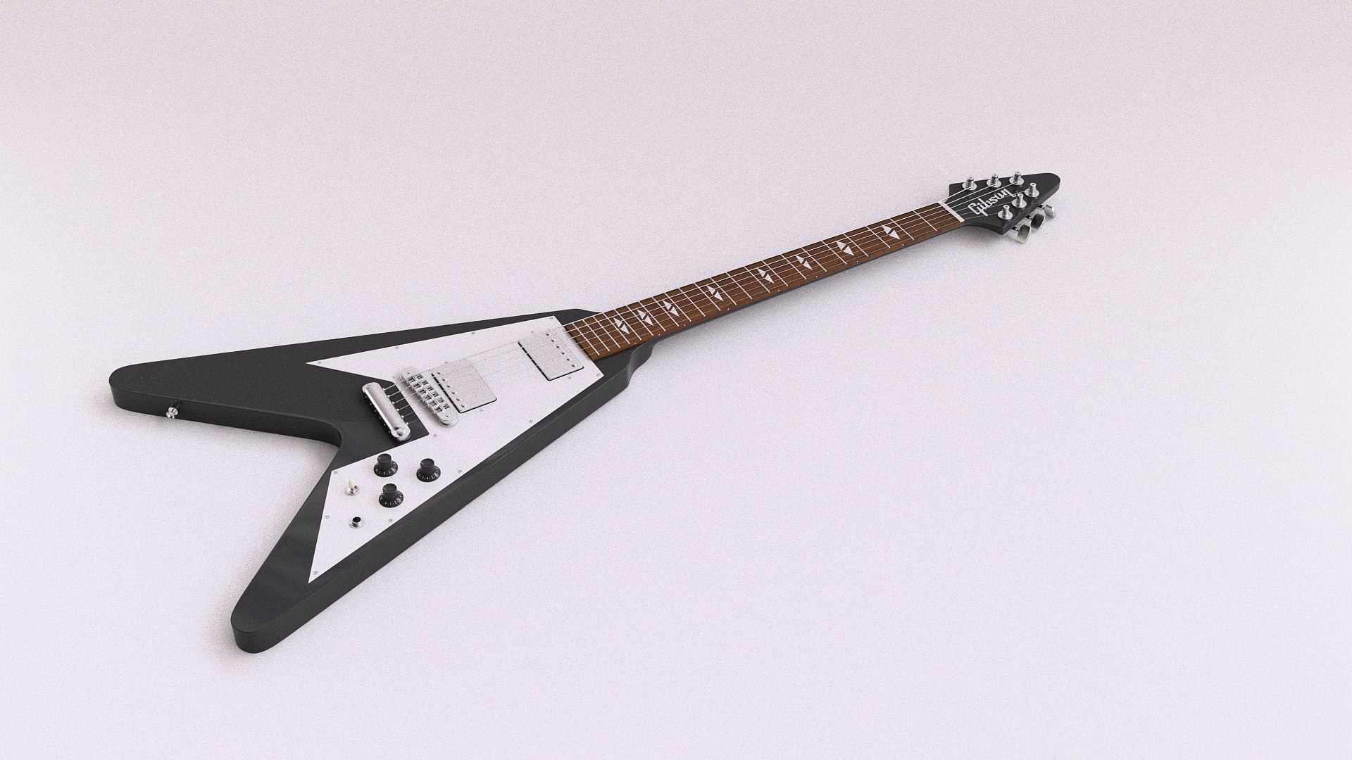 3D metal flying v electric guitar - TurboSquid 1712952