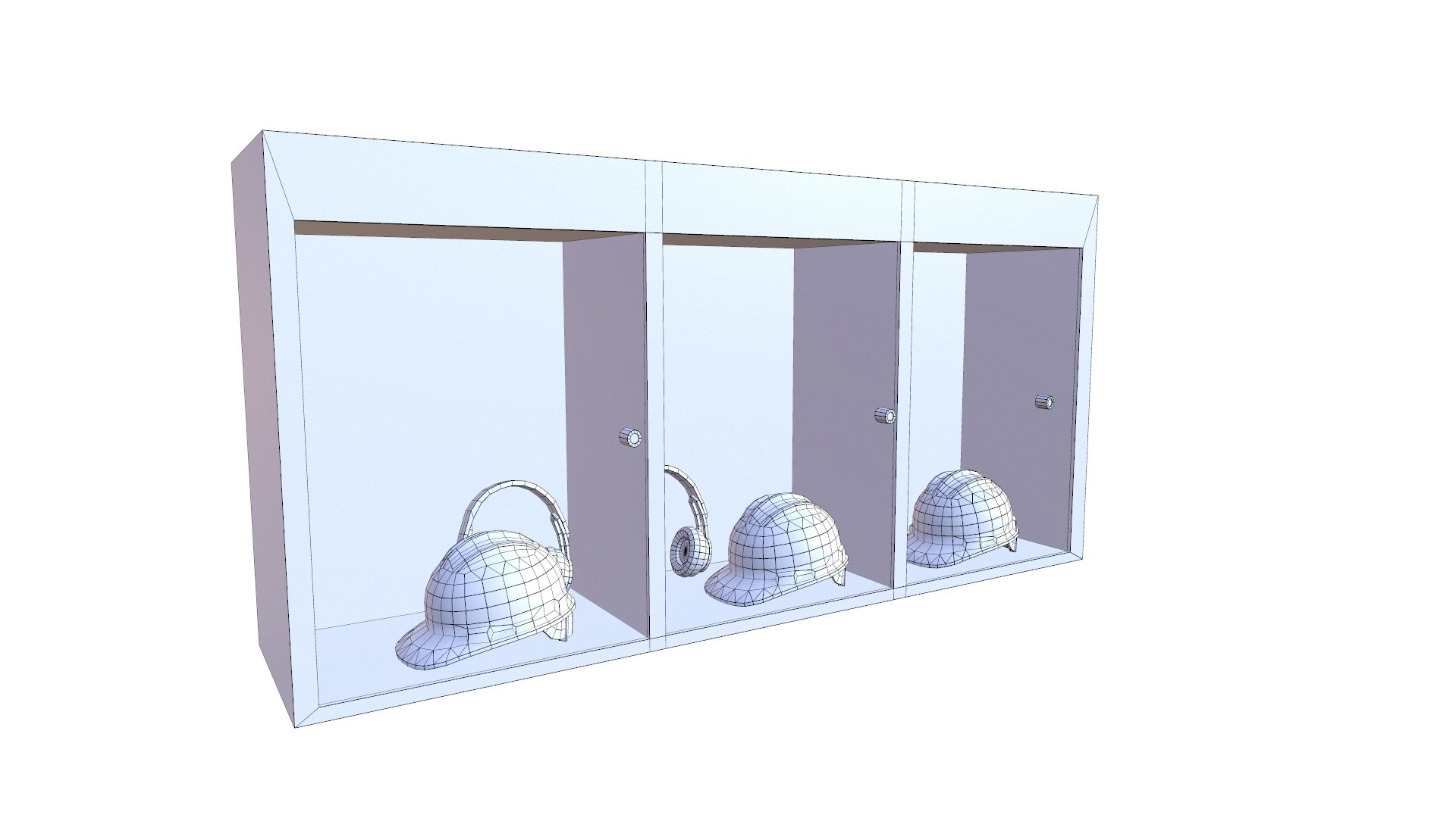 3D Model Helmet And Headphone Rack - TurboSquid 2290334