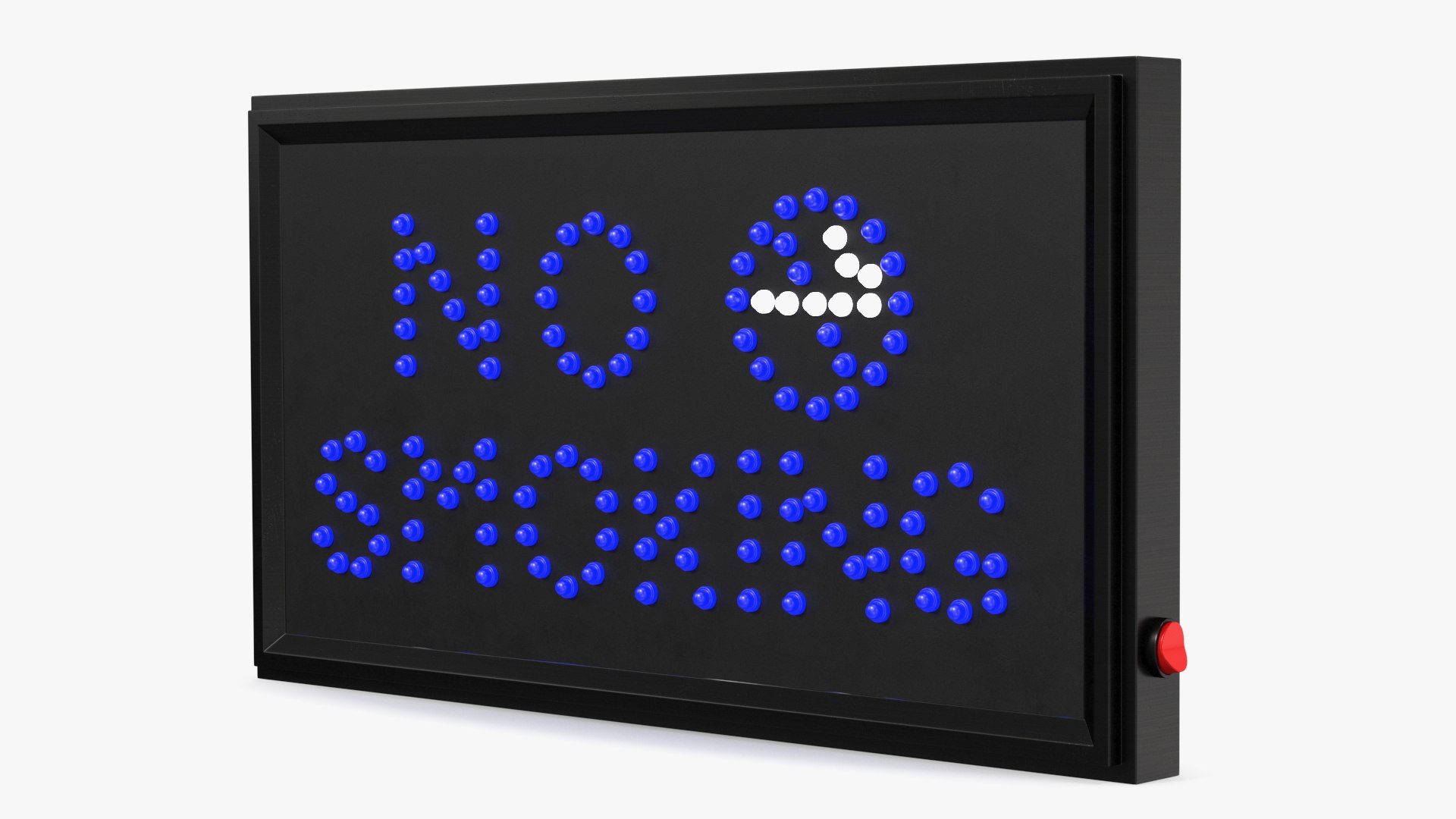 3D модель No Smoking LED Neon Blue Light Sign ON - TurboSquid 2108299