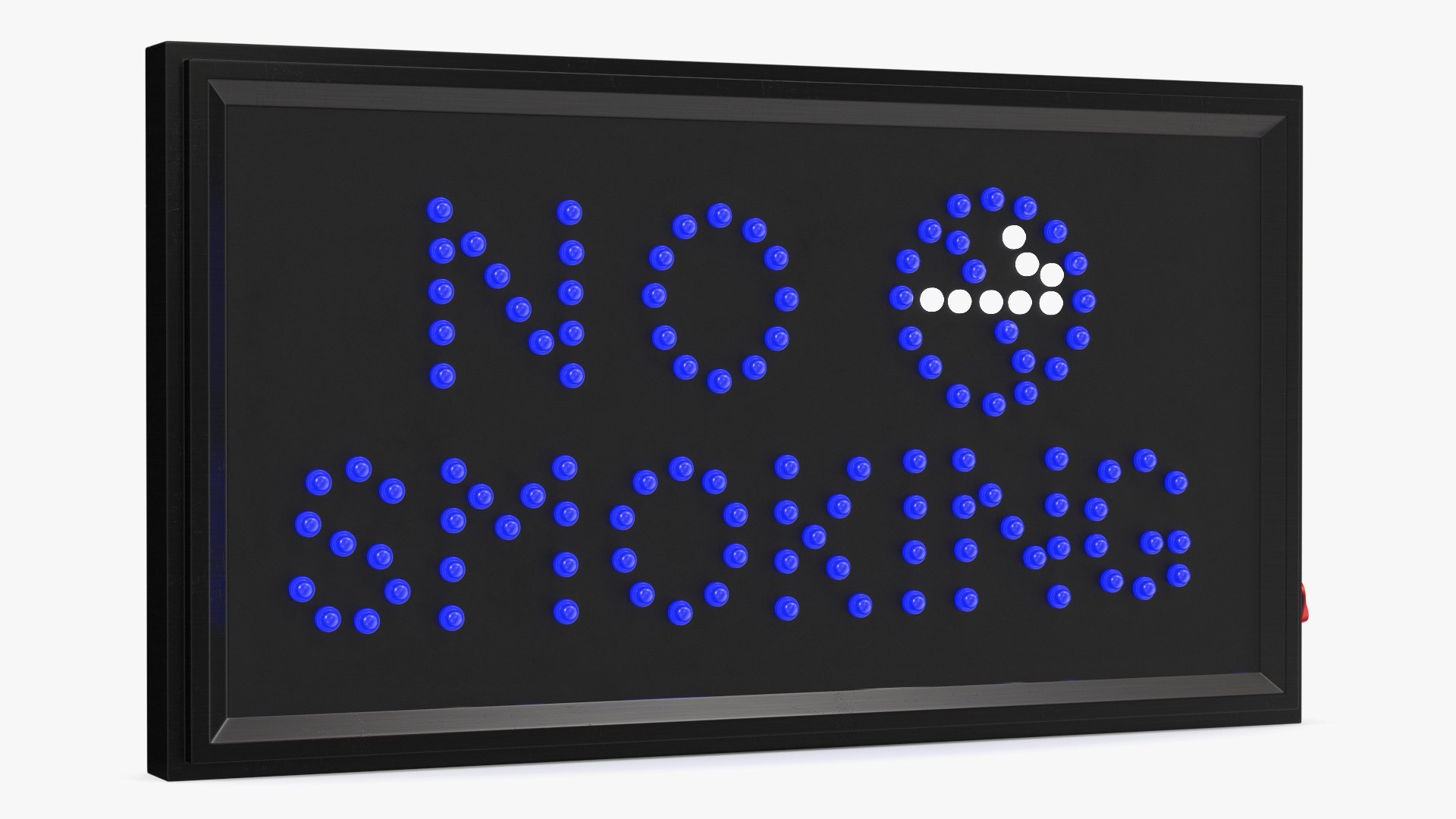No Smoking LED Neon Blue Light Sign ON 3D - TurboSquid 2108299