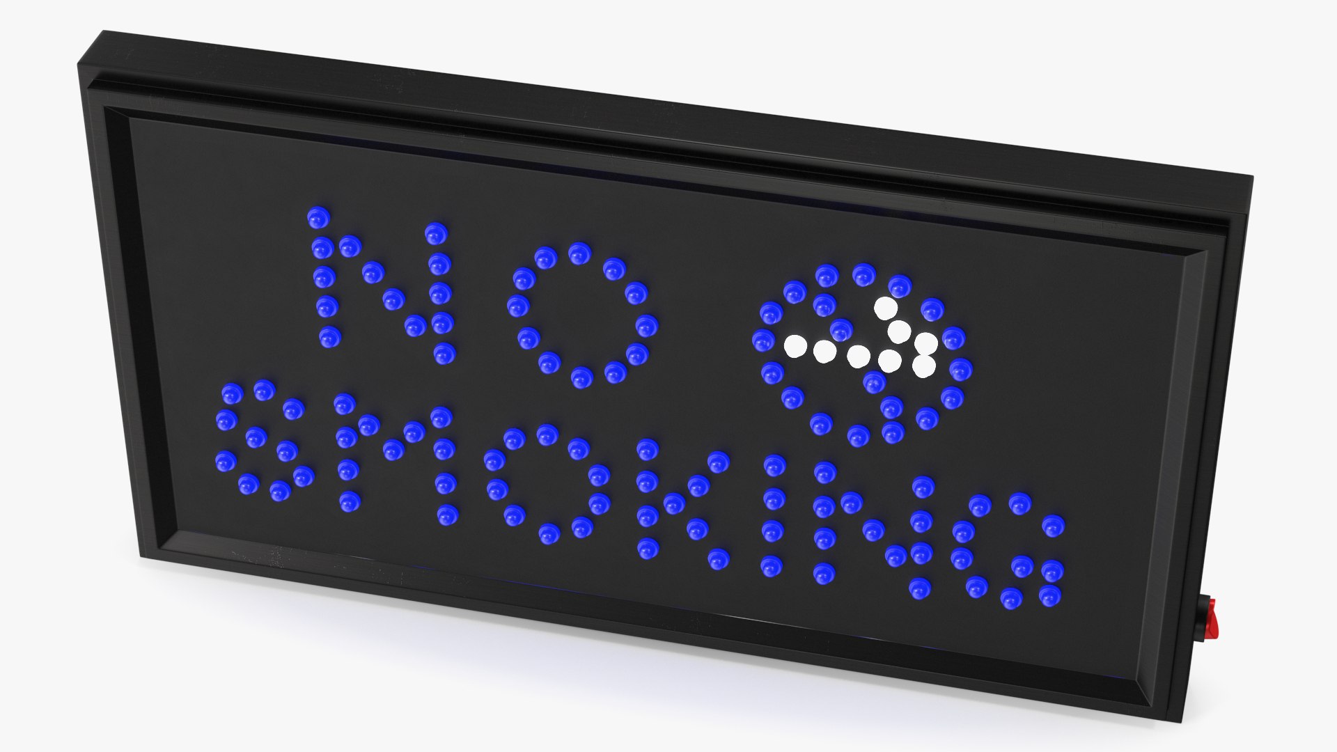 No Smoking LED Neon Blue Light Sign ON 3D - TurboSquid 2108299