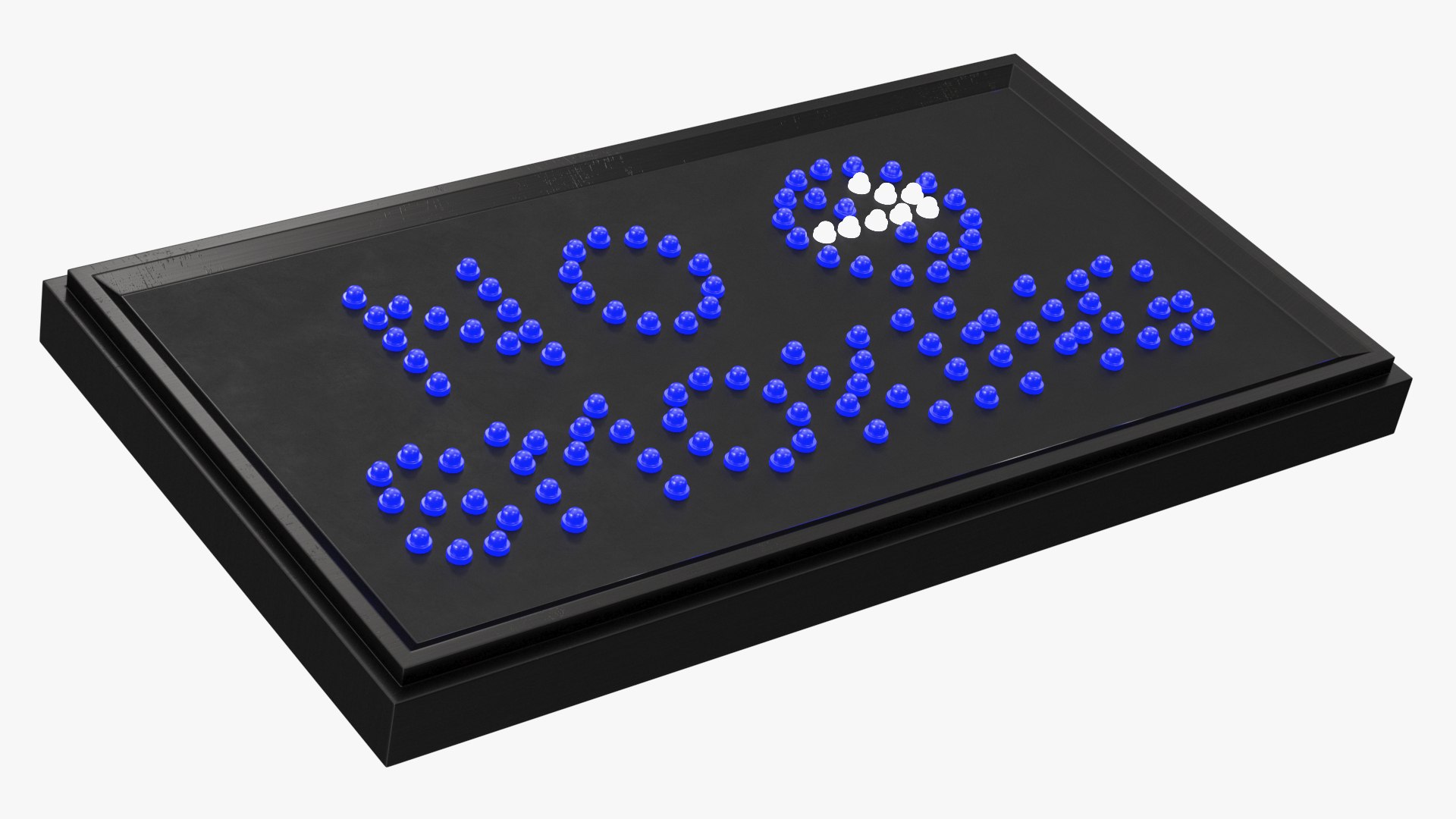 No Smoking LED Neon Blue Light Sign ON 3D - TurboSquid 2108299