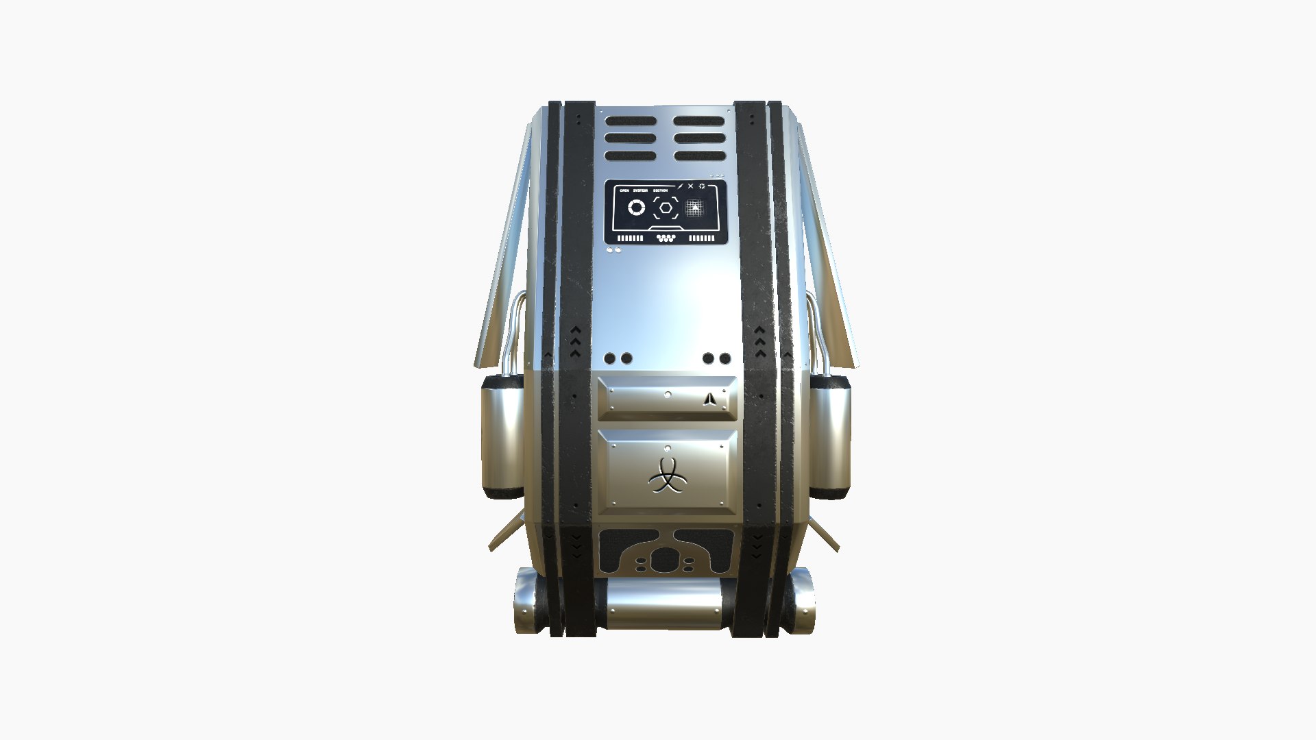 SciFi Backpack F10 Aluminum - Fashion Character Design 3D model ...