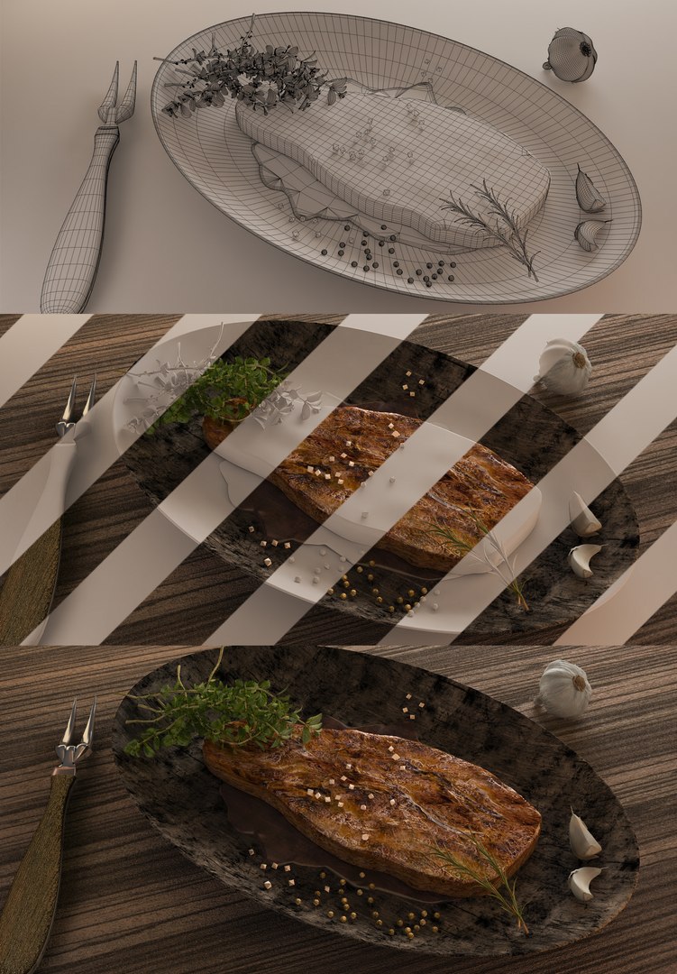 Steak 3D Model - TurboSquid 1356562