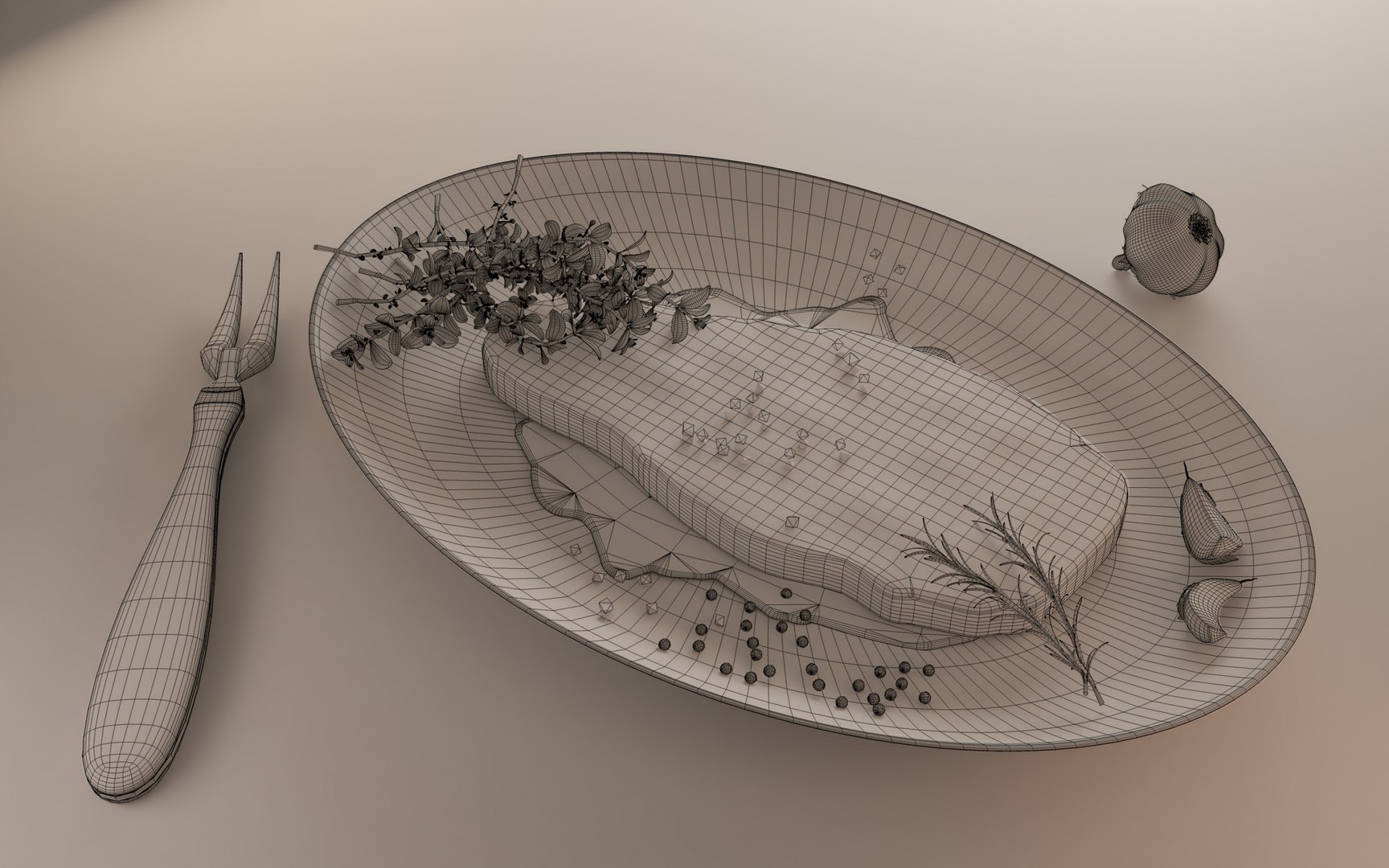 Steak 3D Model - TurboSquid 1356562