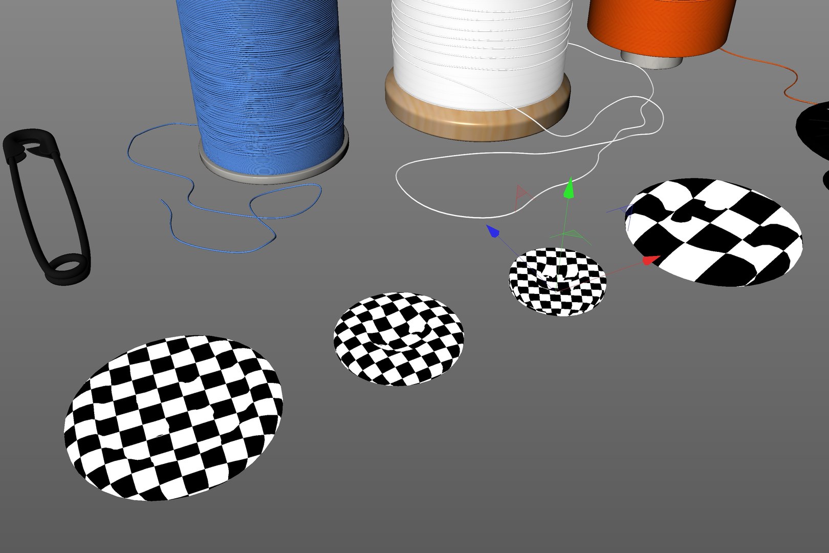 3D Threads Needles Buttons Collection Model - TurboSquid 2226359