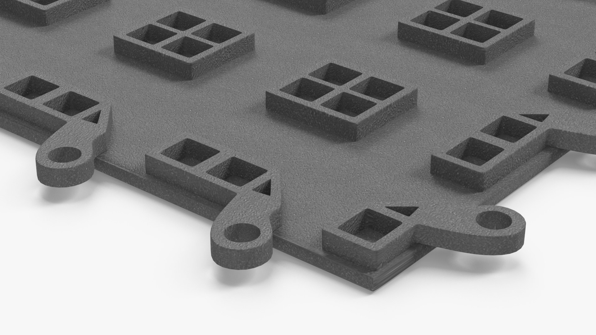 Interlocking Garage Floor Tile Grey 3D - TurboSquid 2234469