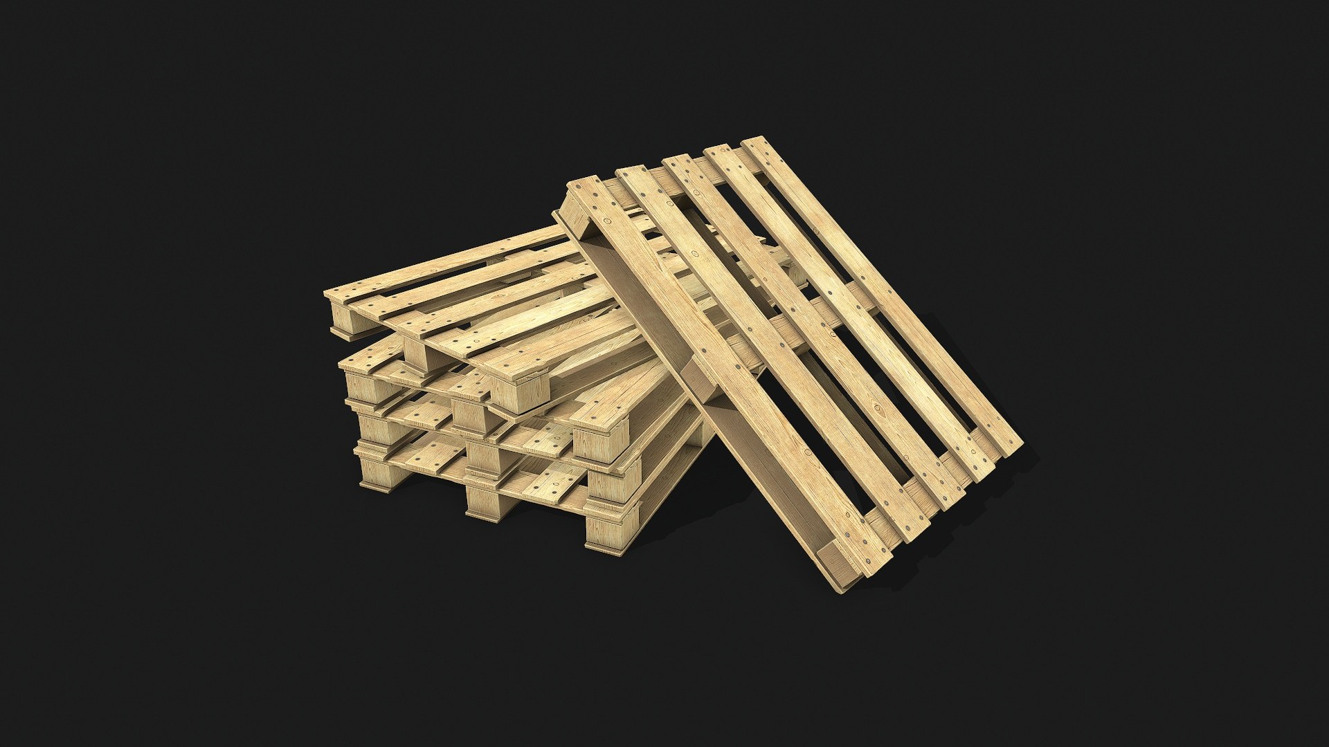 3D Wooden Pallet Model - TurboSquid 2153748