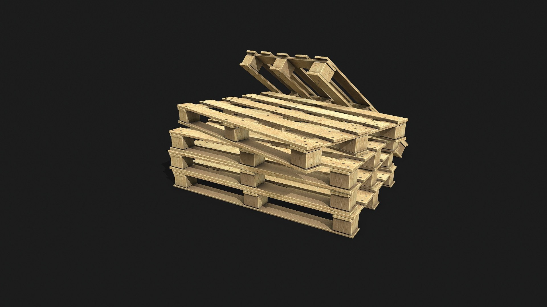 3D Wooden Pallet Model - TurboSquid 2153748
