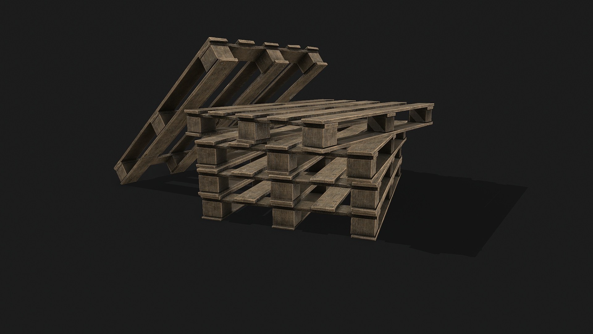 3D Wooden Pallet Model - TurboSquid 2153748