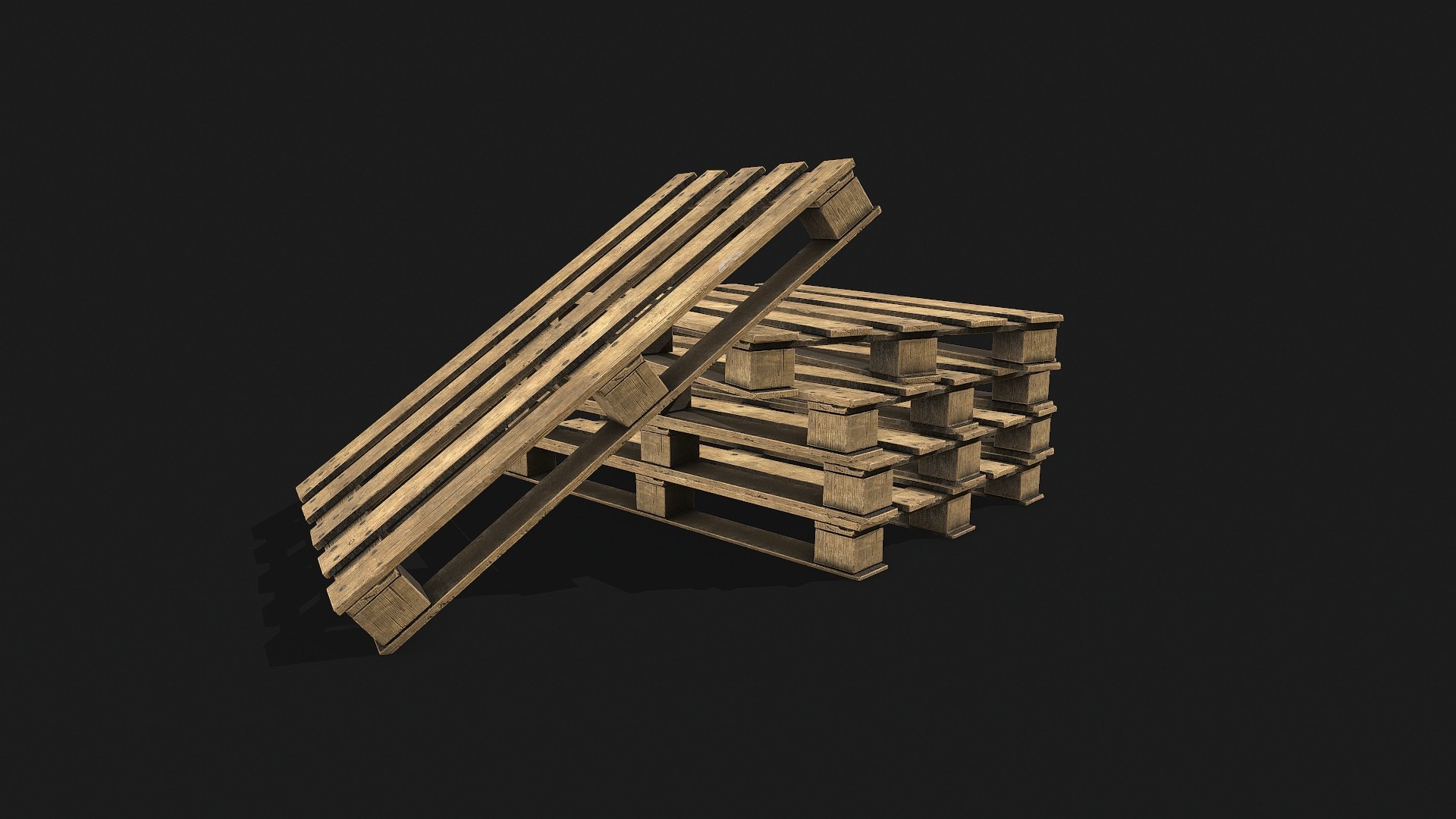 3D Wooden Pallet Model - TurboSquid 2153748