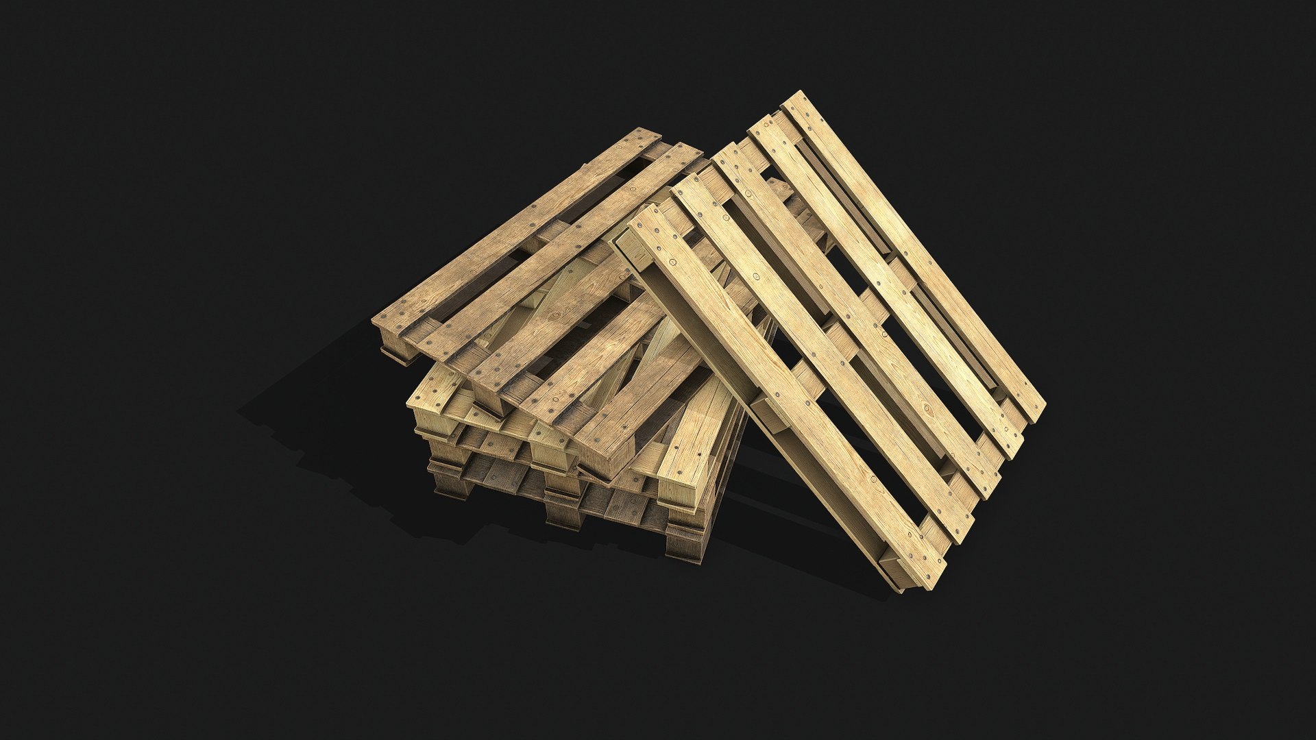 3D Wooden Pallet Model - TurboSquid 2153748
