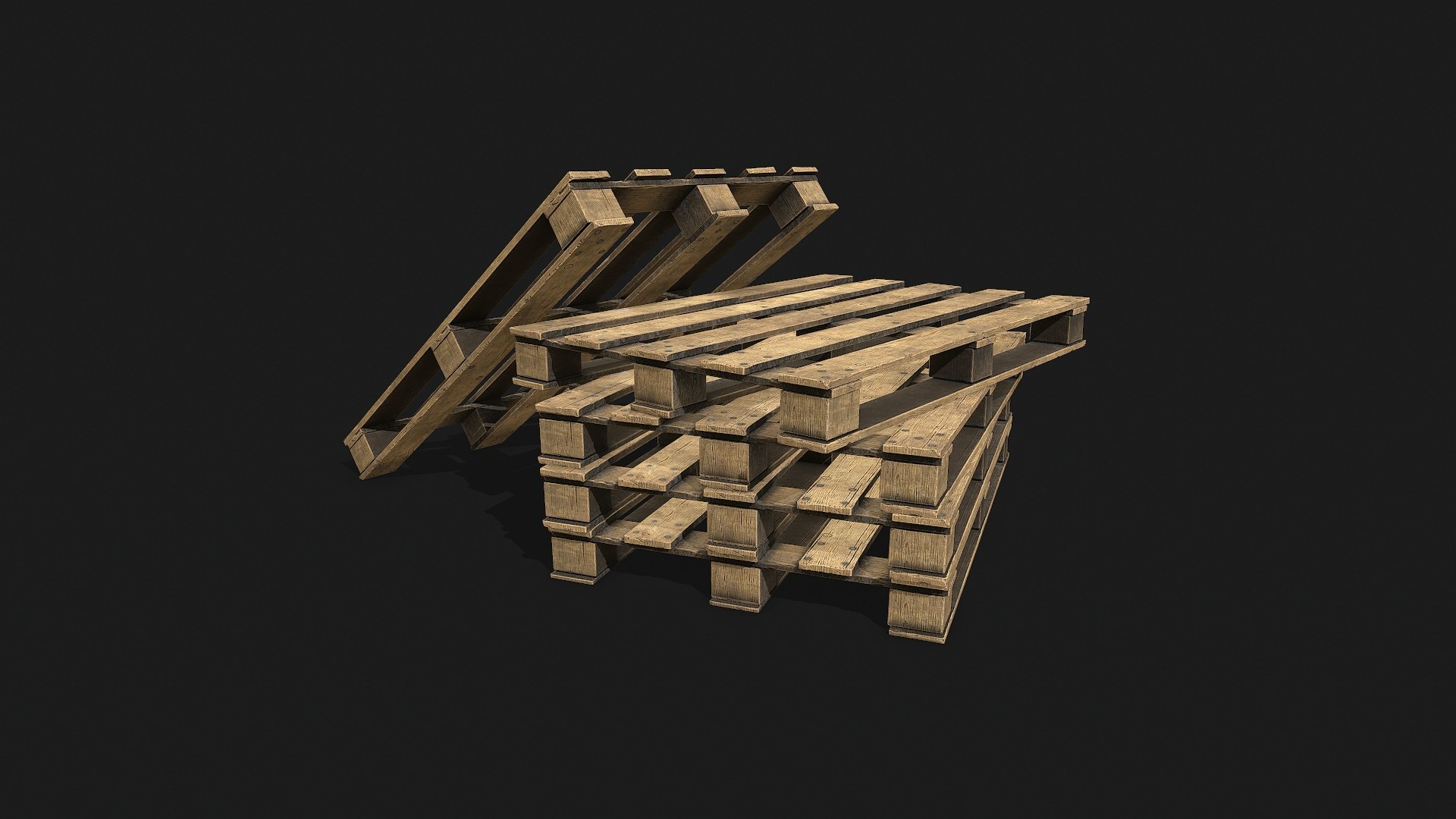 3D Wooden Pallet Model - TurboSquid 2153748