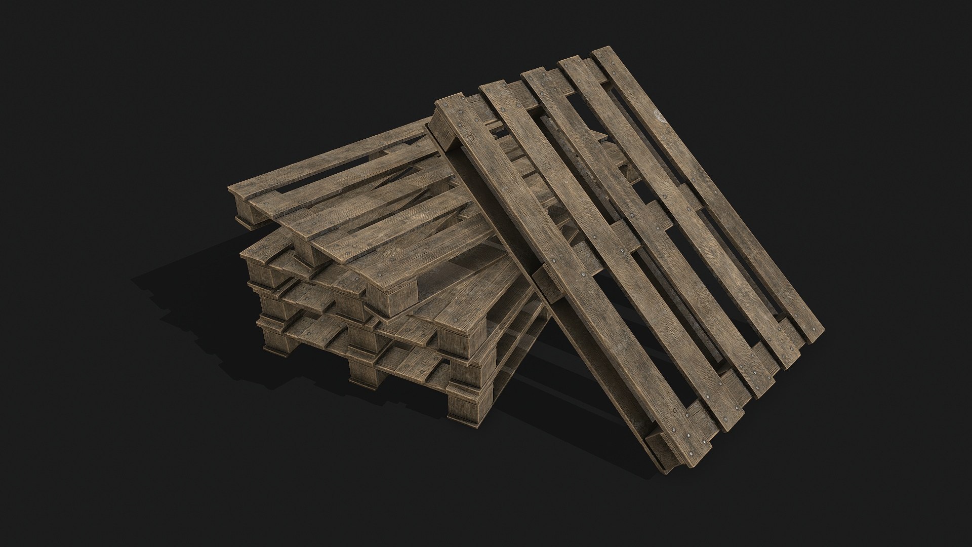 3D Wooden Pallet Model - TurboSquid 2153748