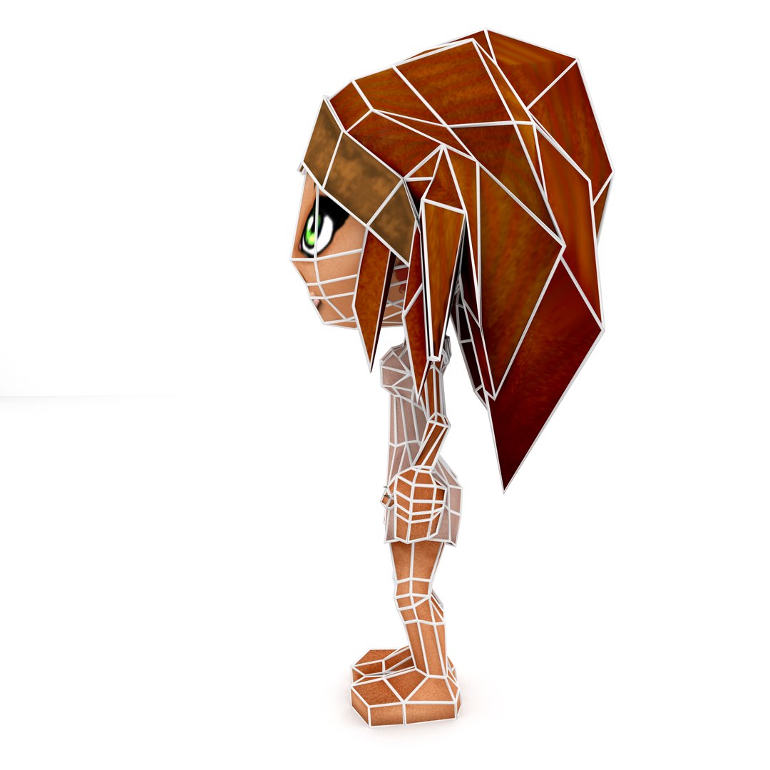 3d Obj Cute Little Chibi Witch