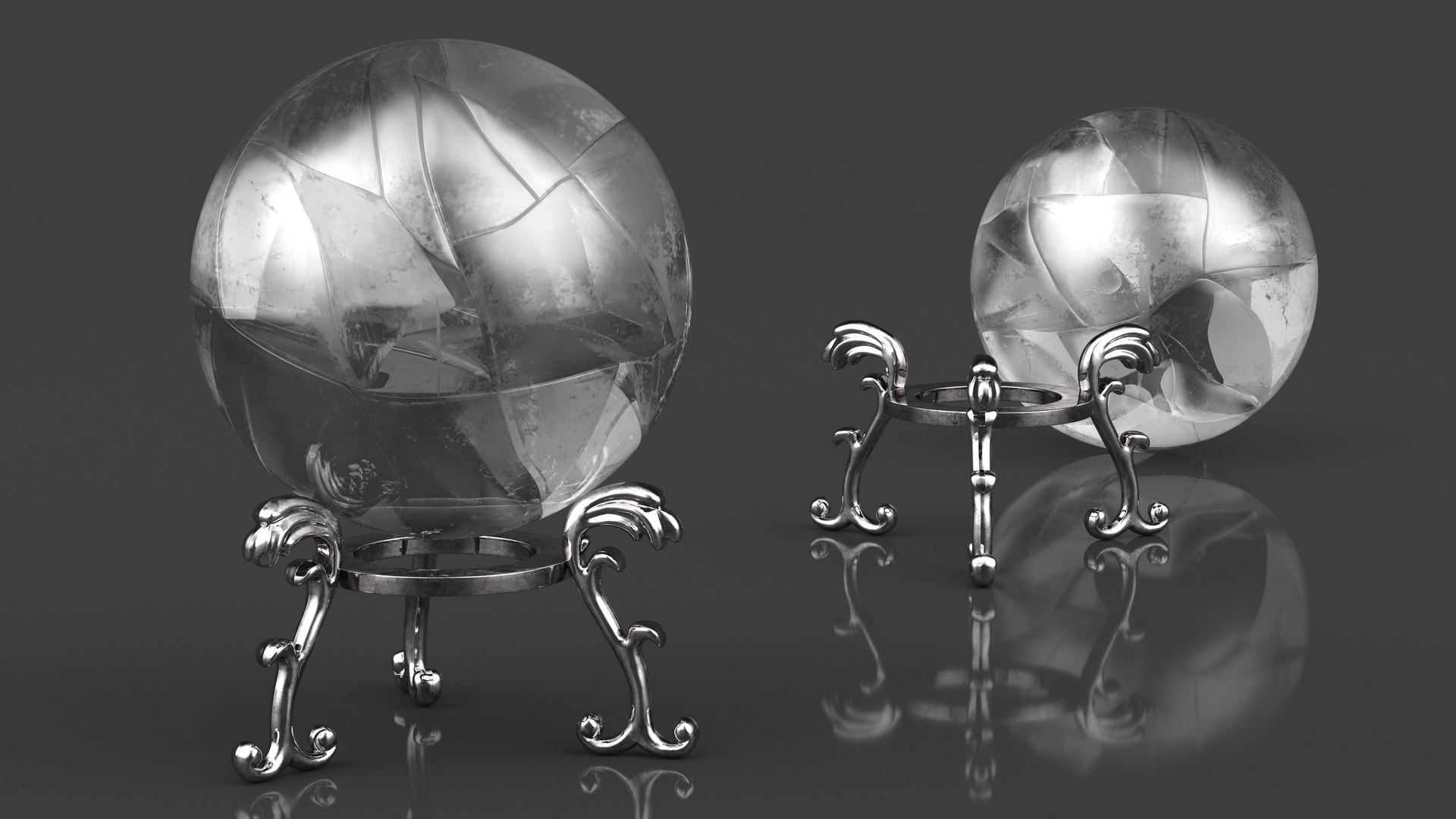 Quartz Crystal Sphere On Silver Stand 3D Model - TurboSquid 2021226