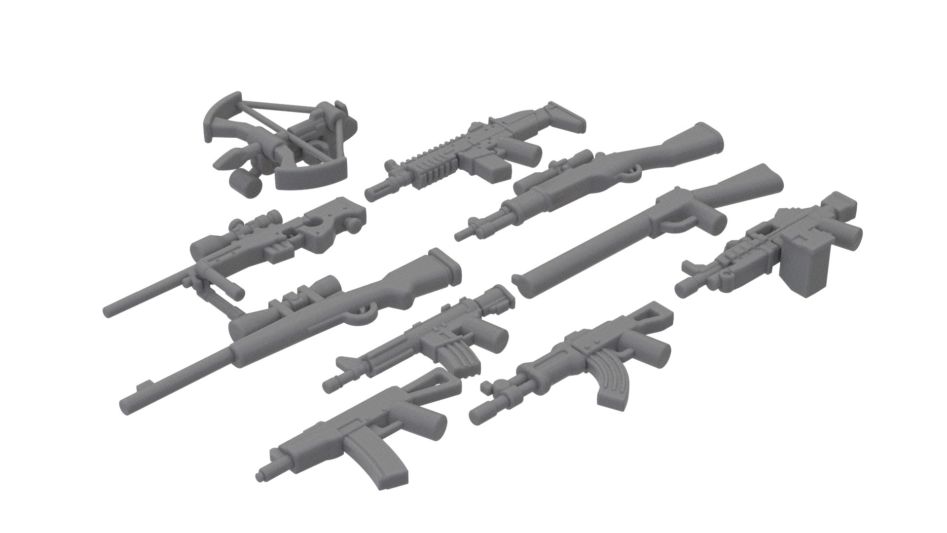 3D Lego Realsize 3D Scan Weapons Collection Model - TurboSquid 2022835