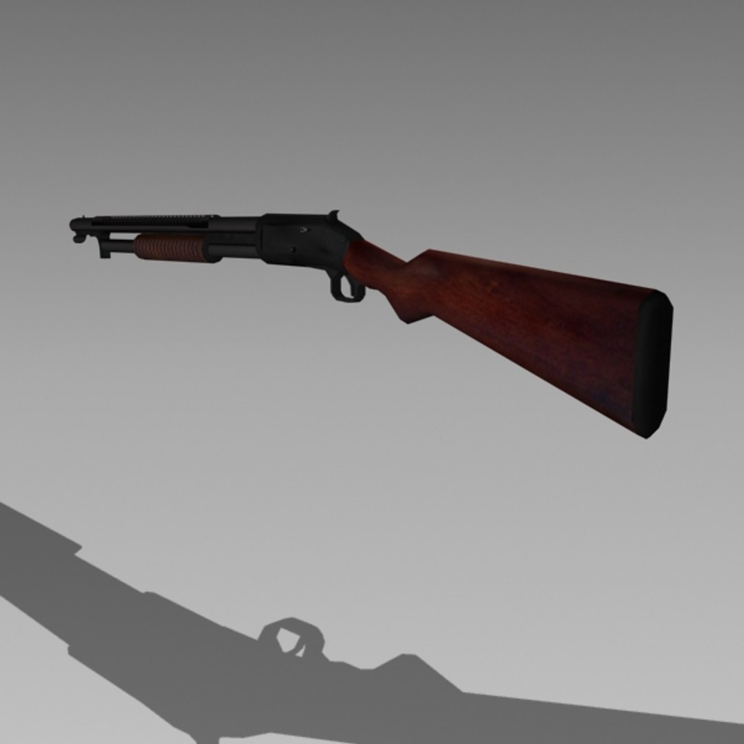 3d 3ds Winchester M1897 Gun