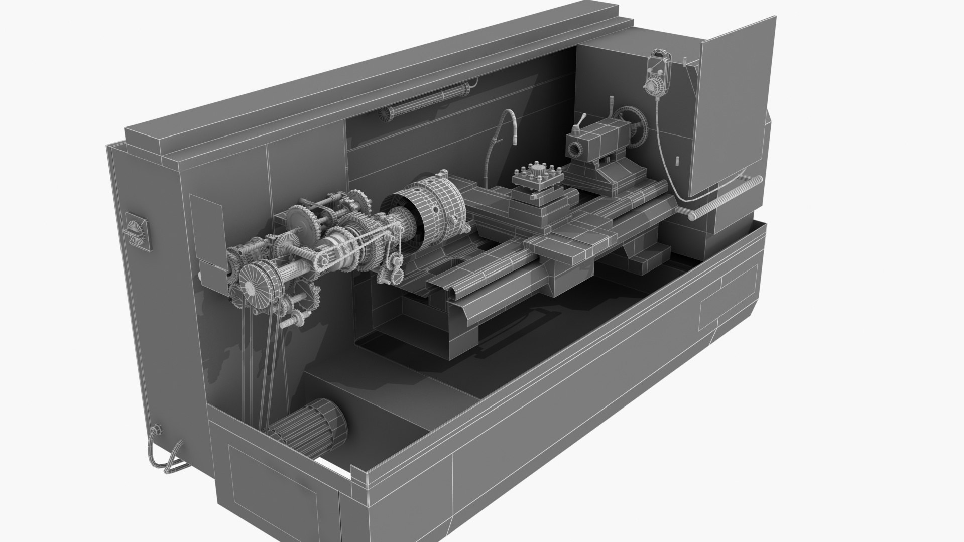 CNC Lathe Universal 3D Model - TurboSquid 2081288