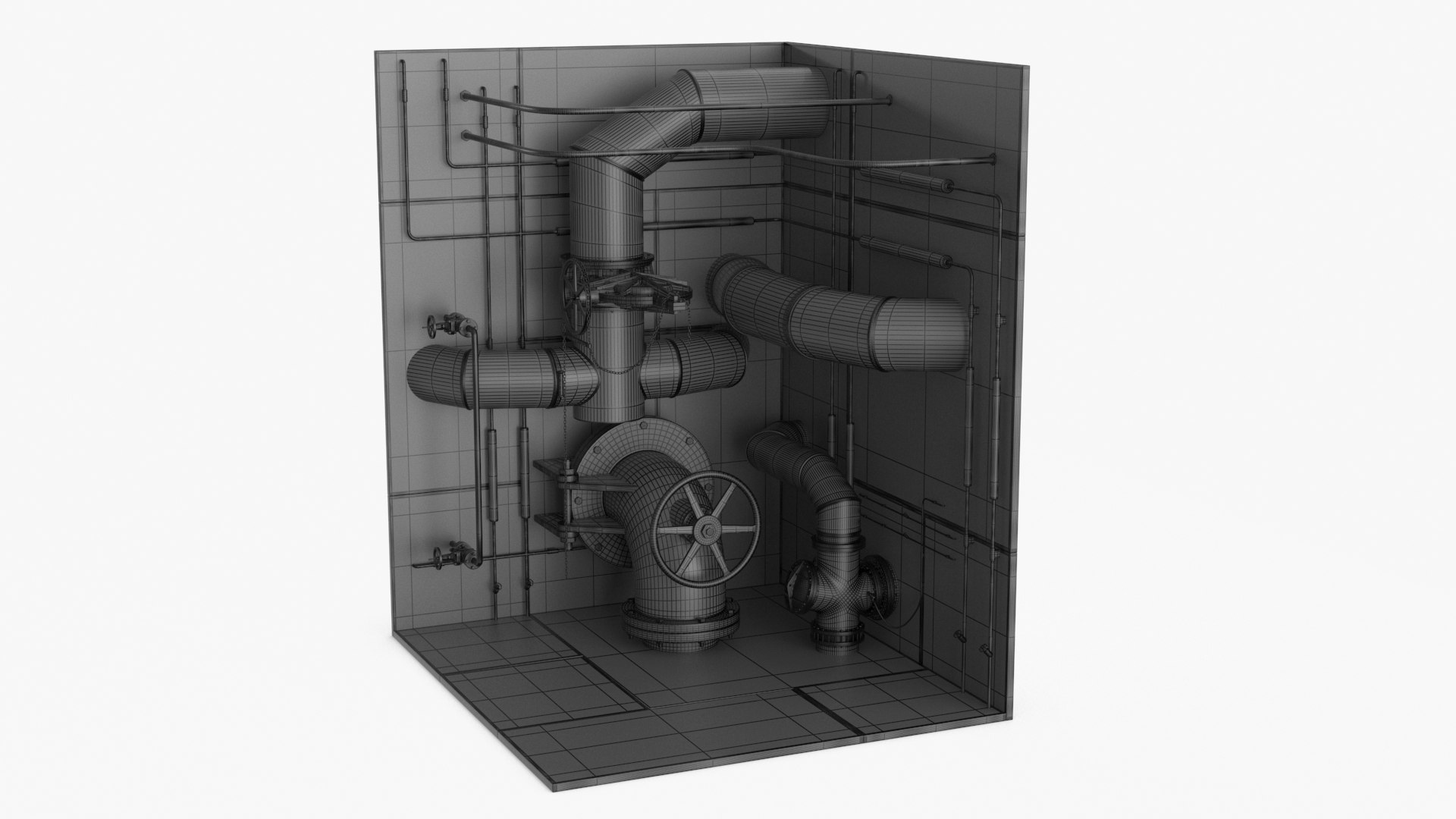 Industrial Pipes V2 Model - TurboSquid 1963832