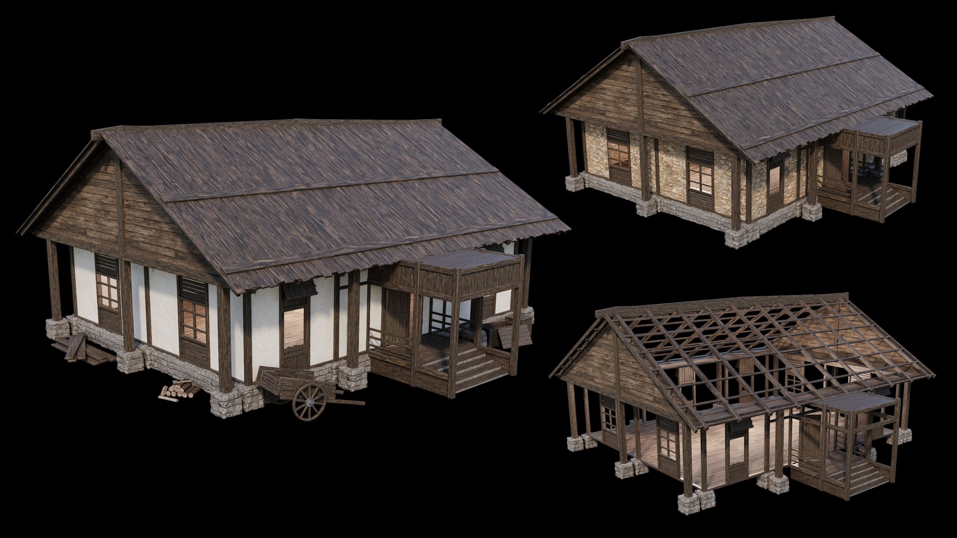 3D Medieval Village Pack 08 - 3 Assets - 4K Textures Game Ready ...