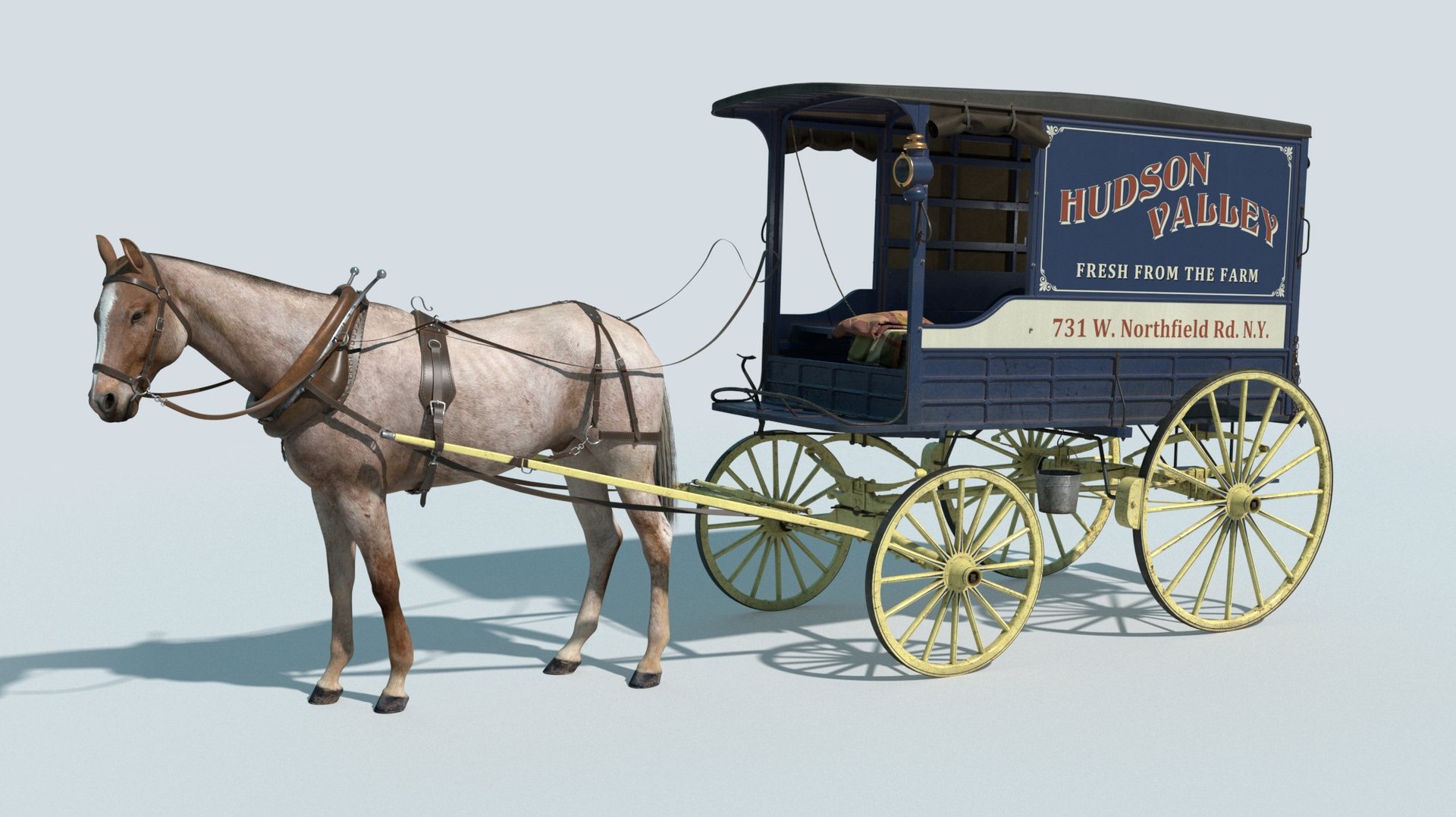 Delivery Wagon 1900s 3D Model - TurboSquid 2254490