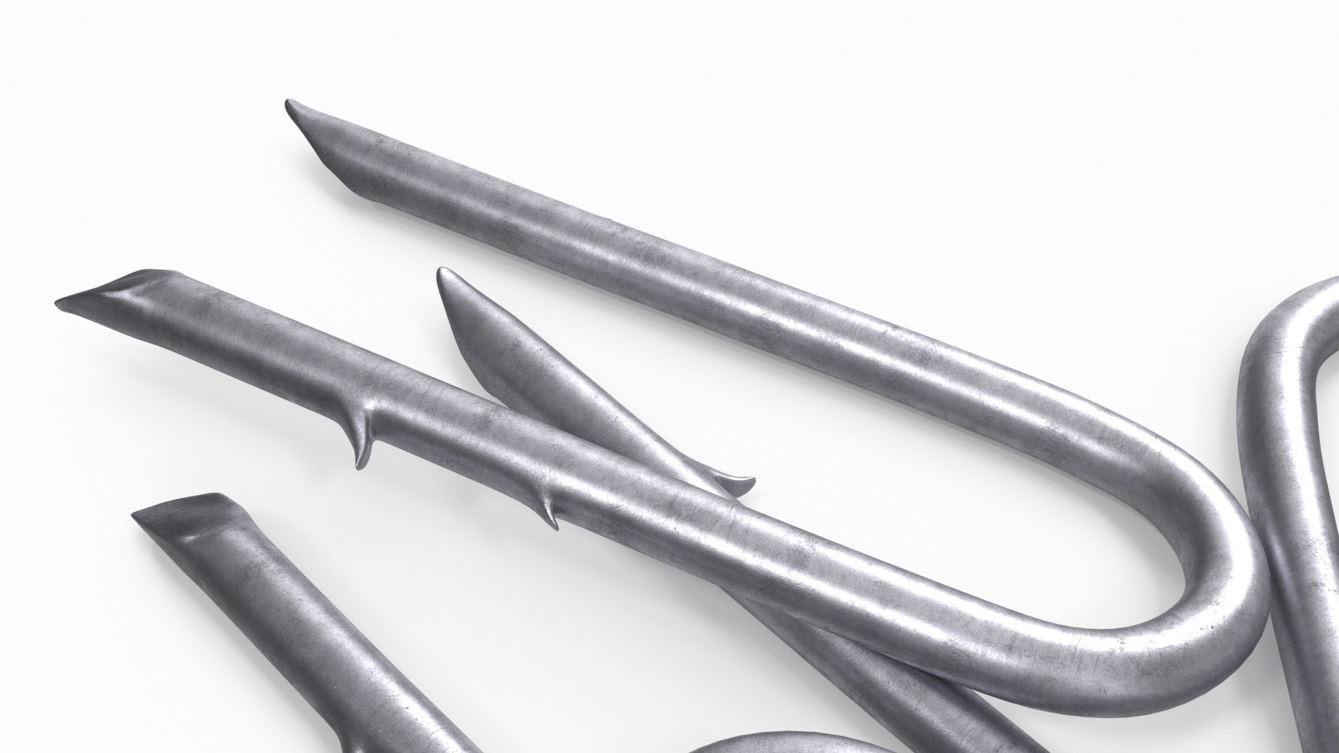 Pile Of U-type Flat Head Nails Double Barbed 3D Model - TurboSquid 2210659