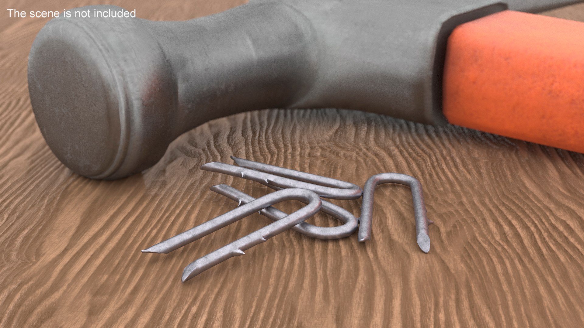 Pile Of U-type Flat Head Nails Double Barbed 3D Model - TurboSquid 2210659