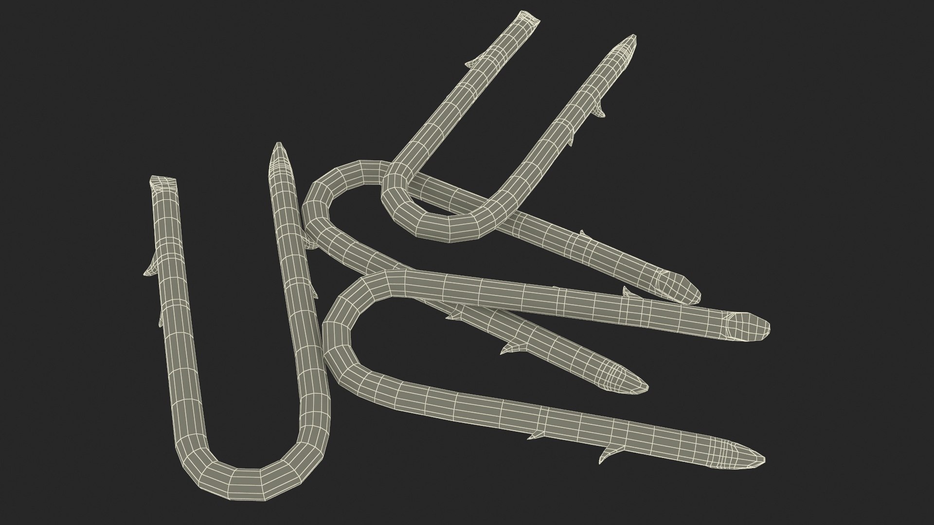 Pile Of U-type Flat Head Nails Double Barbed 3D Model - TurboSquid 2210659