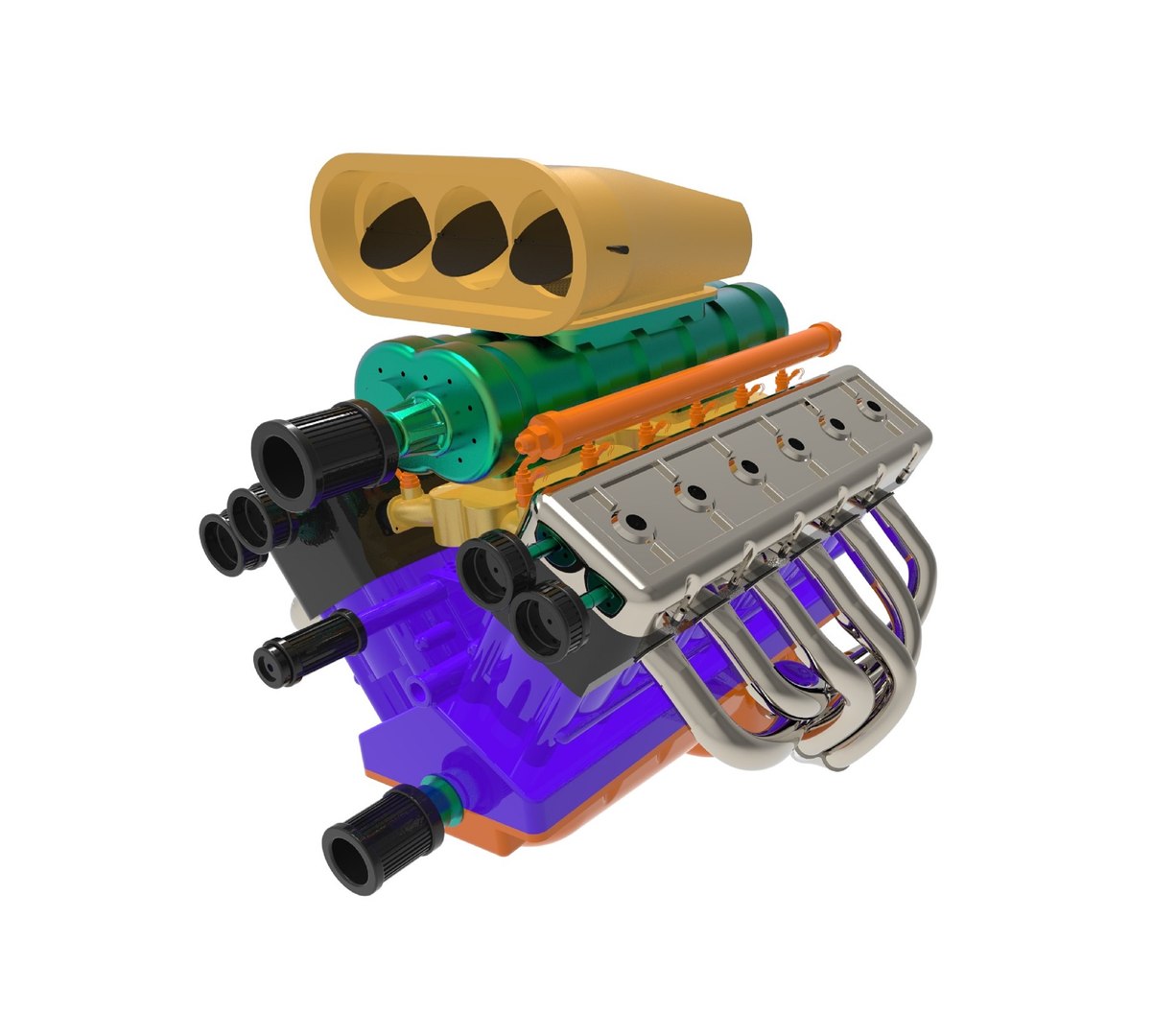 V12 Engine 3D Model - TurboSquid 2051855