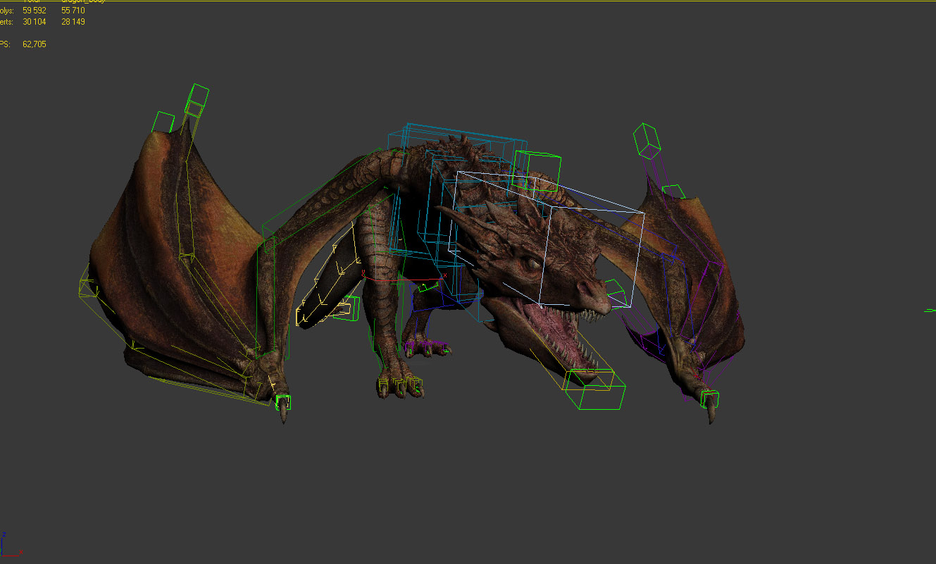 Dragon animation 3D model - TurboSquid 1283332