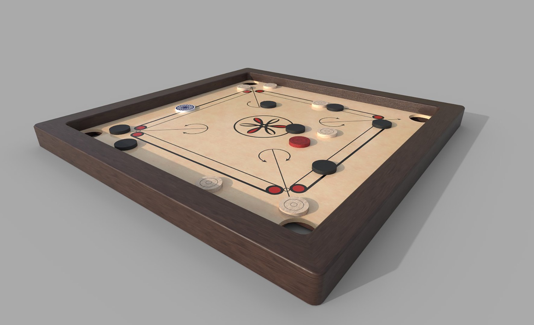 3D Carrom Board model - TurboSquid 2065199