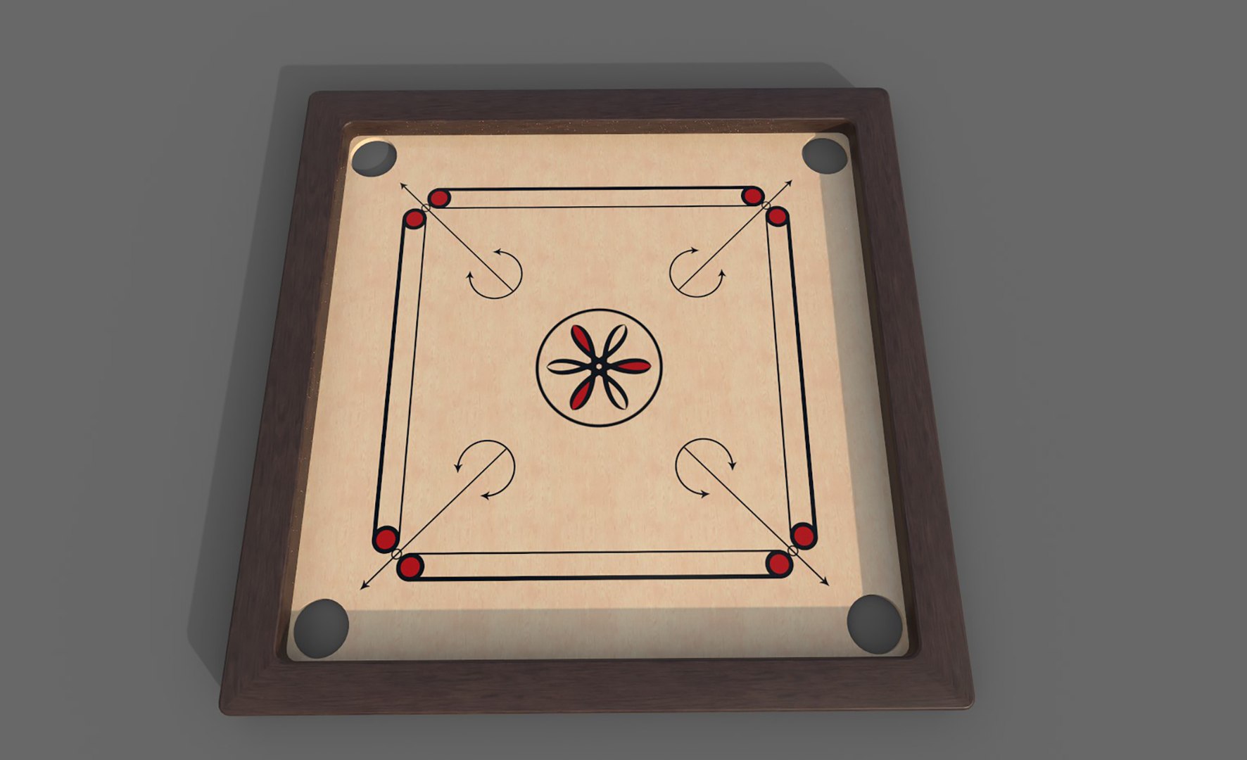 3D Carrom Board model - TurboSquid 2065199