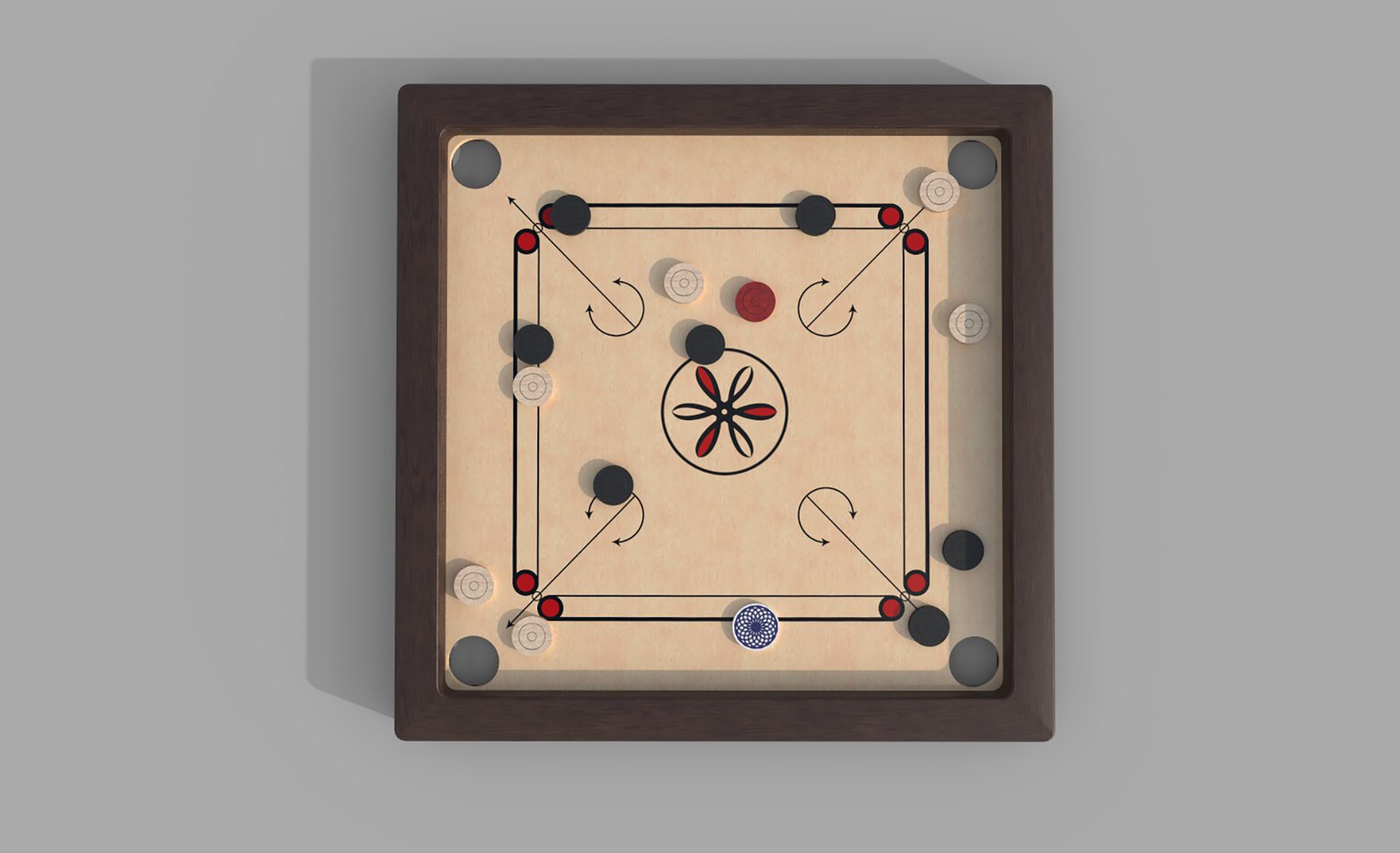 3D Carrom Board model - TurboSquid 2065199