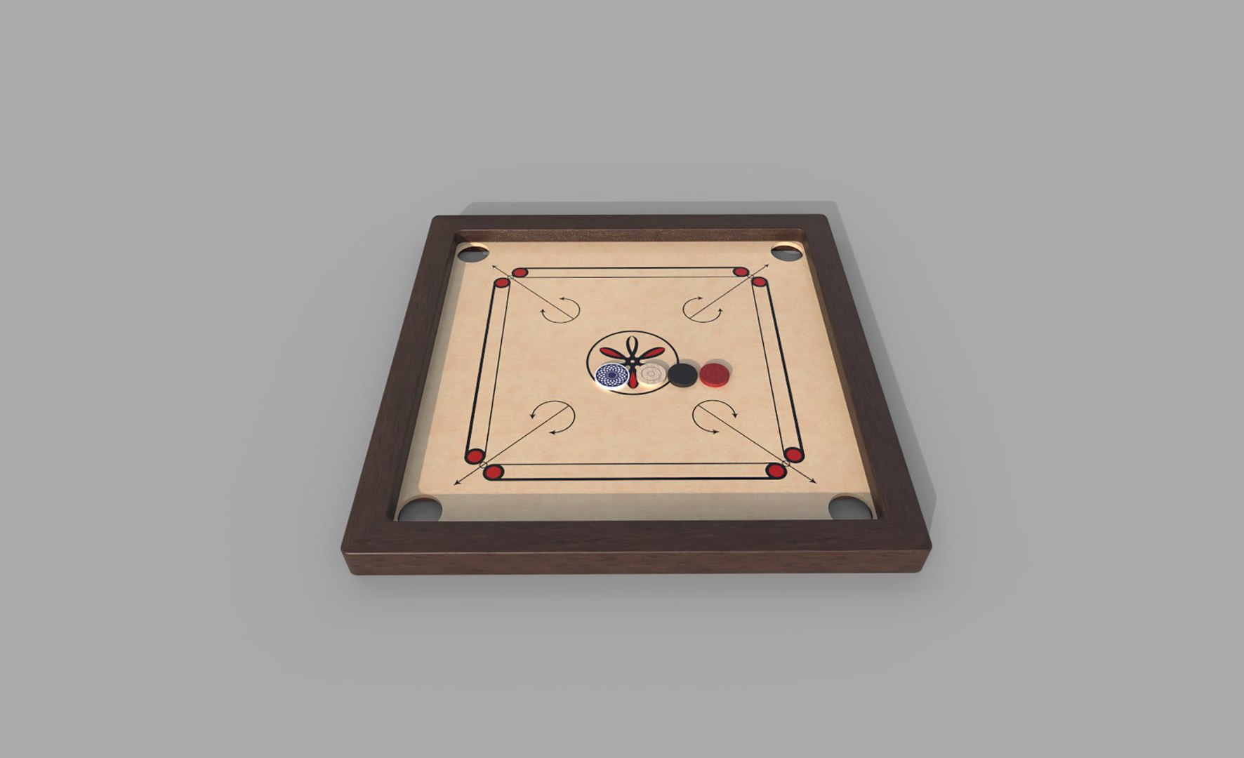 3D Carrom Board model - TurboSquid 2065199
