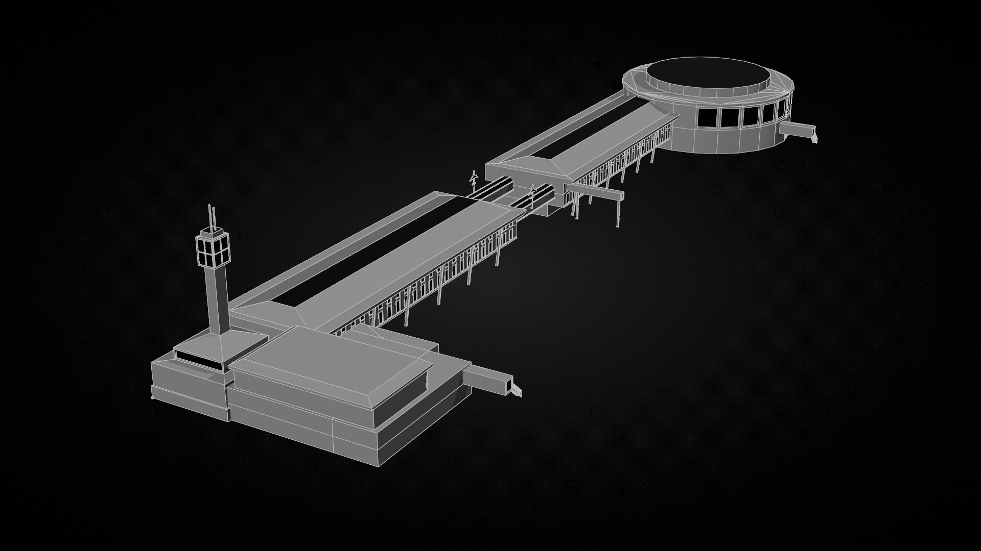Low Poly Airport Terminal Model 3D Model - TurboSquid 2344088