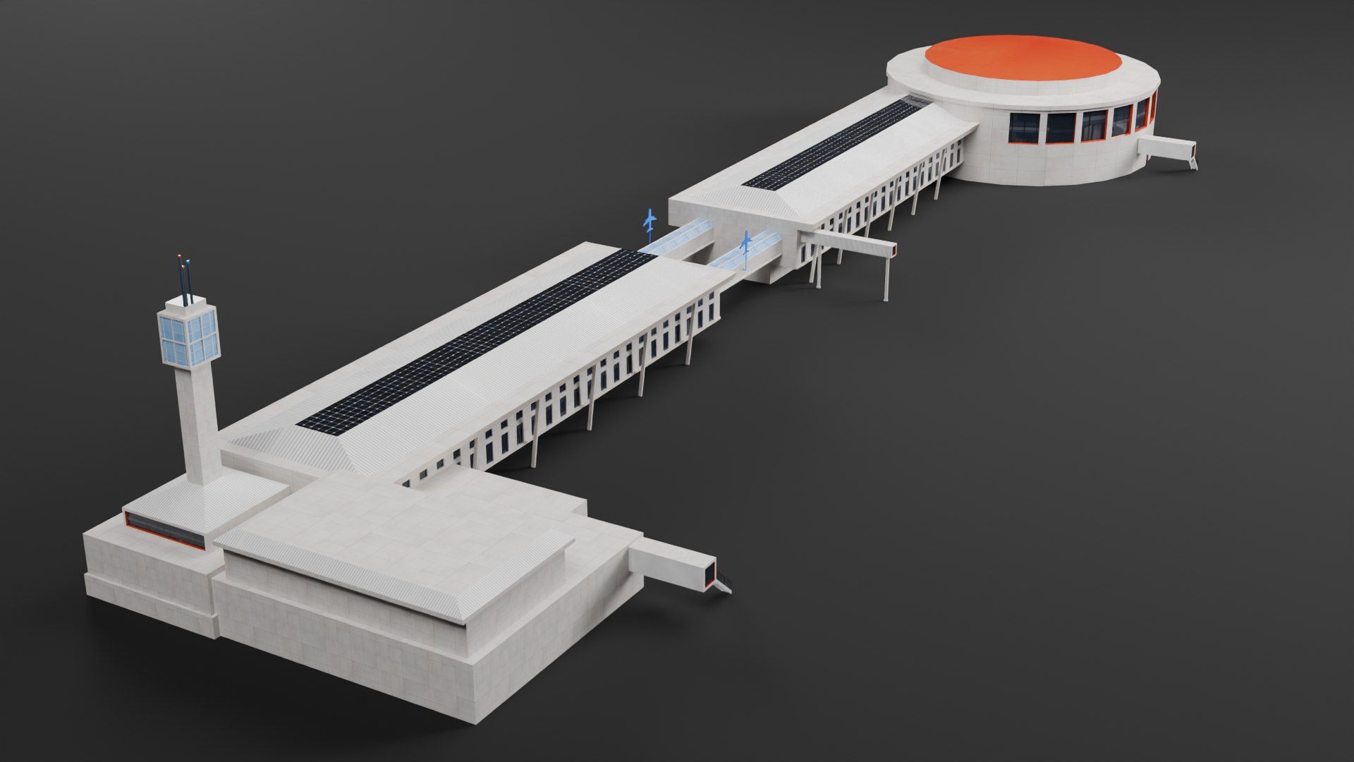 Low Poly Airport Terminal Model 3D Model - TurboSquid 2344088