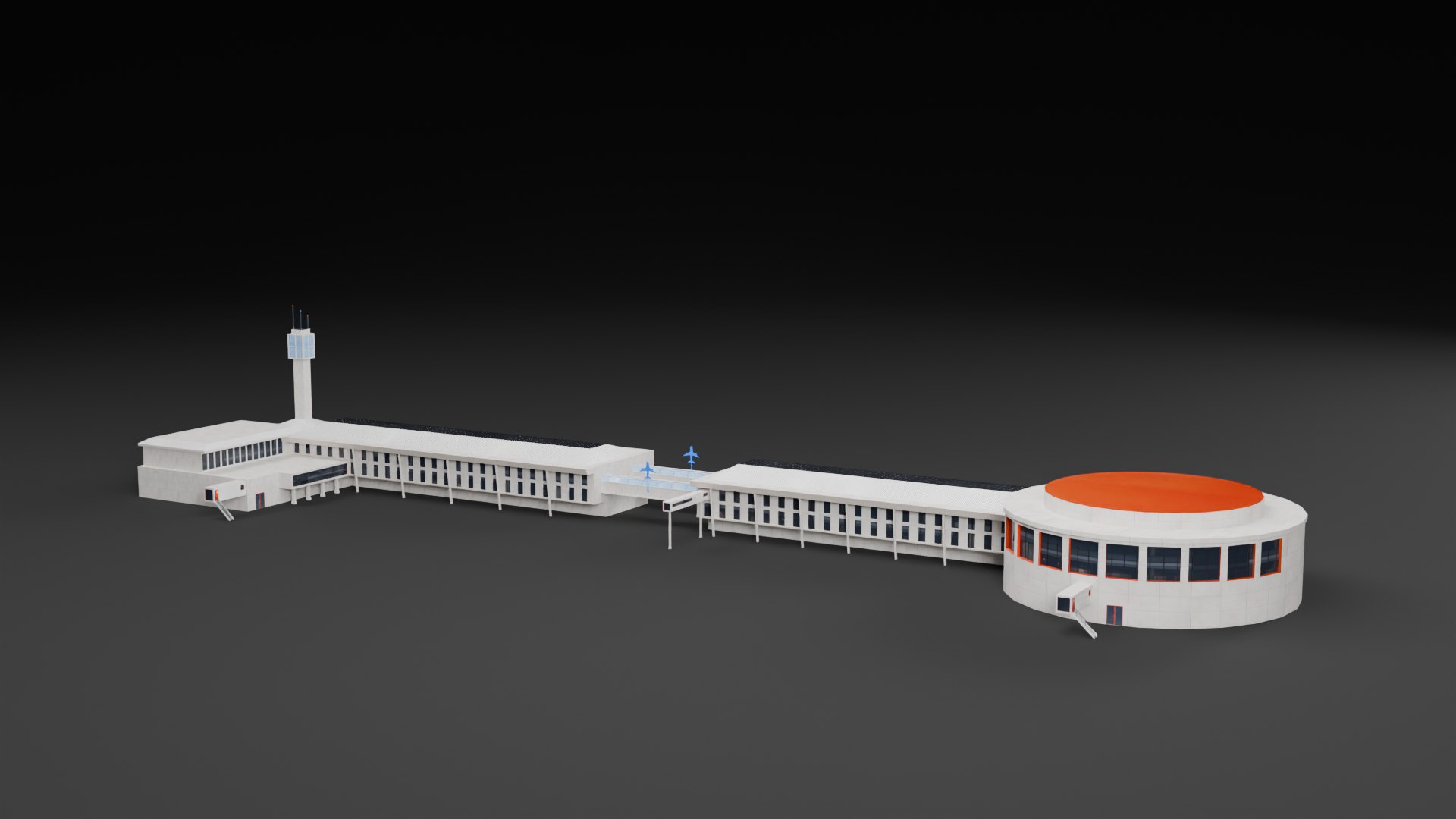 Low Poly Airport Terminal Model 3D Model - TurboSquid 2344088
