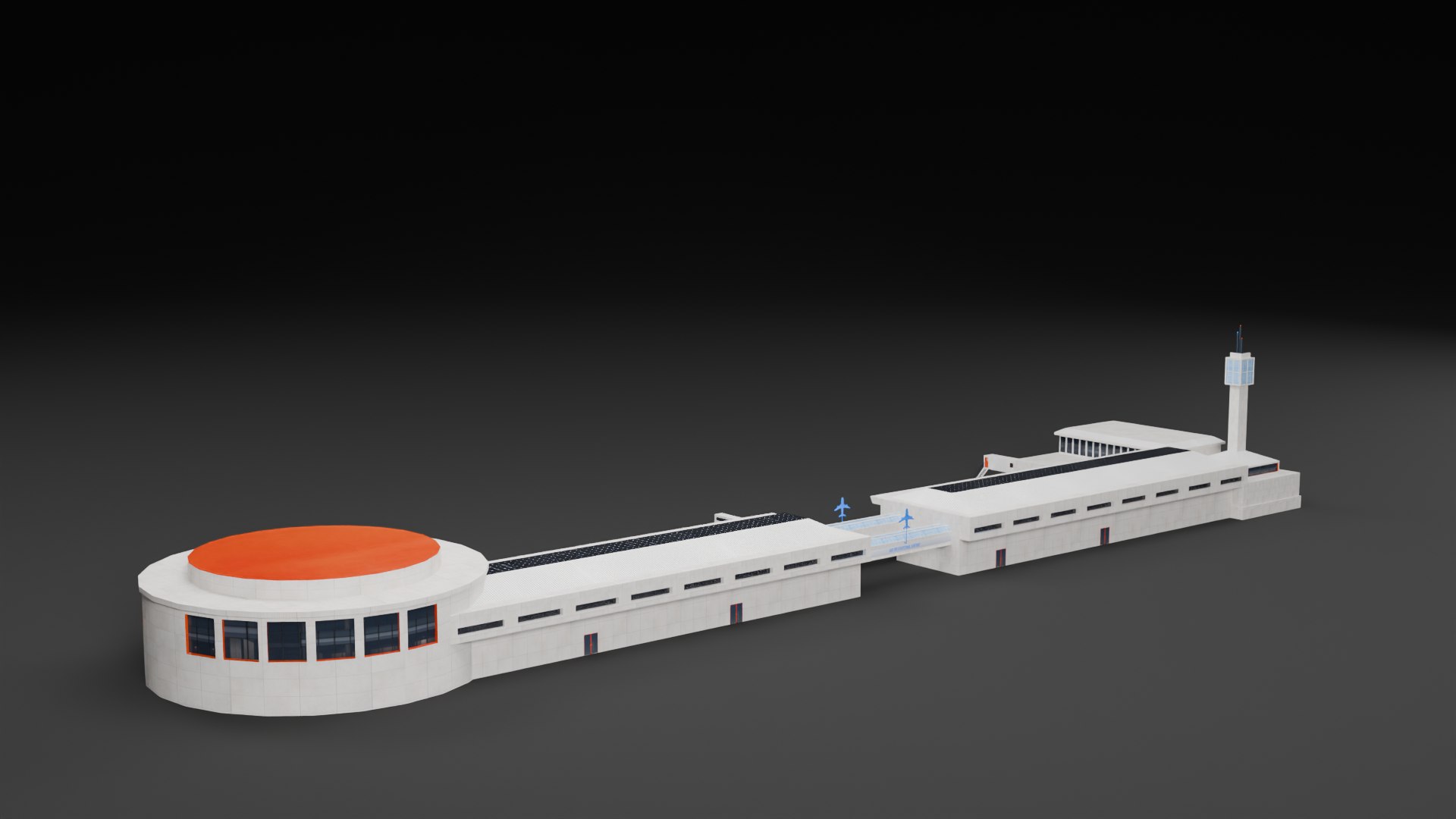 Low Poly Airport Terminal Model 3D Model - TurboSquid 2344088