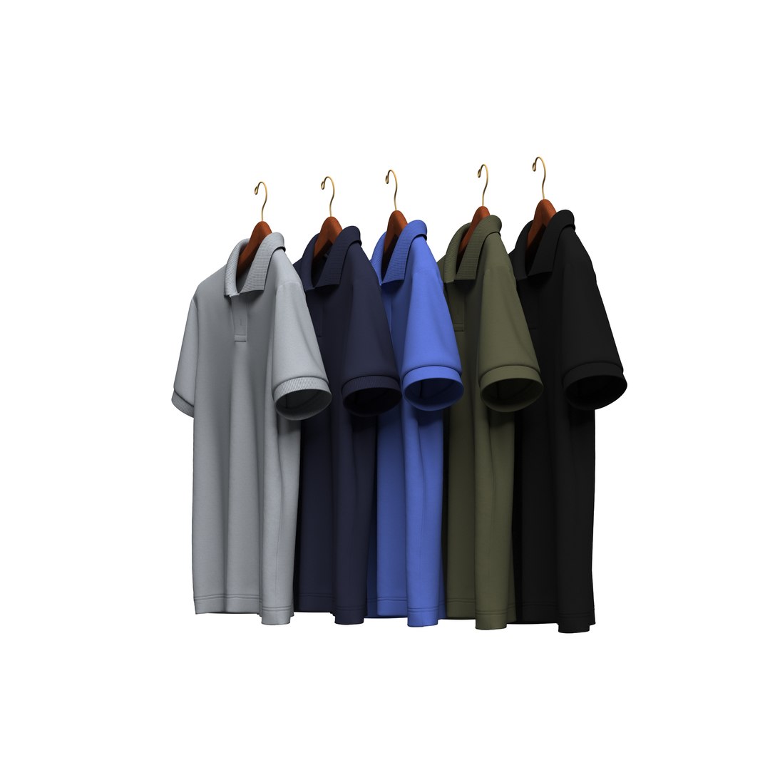 Polos On Hanger 3D Model 3D - TurboSquid 2278803