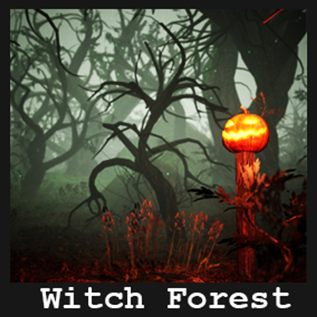 3D Model Witch Forest 60 Assets - TurboSquid 2113453
