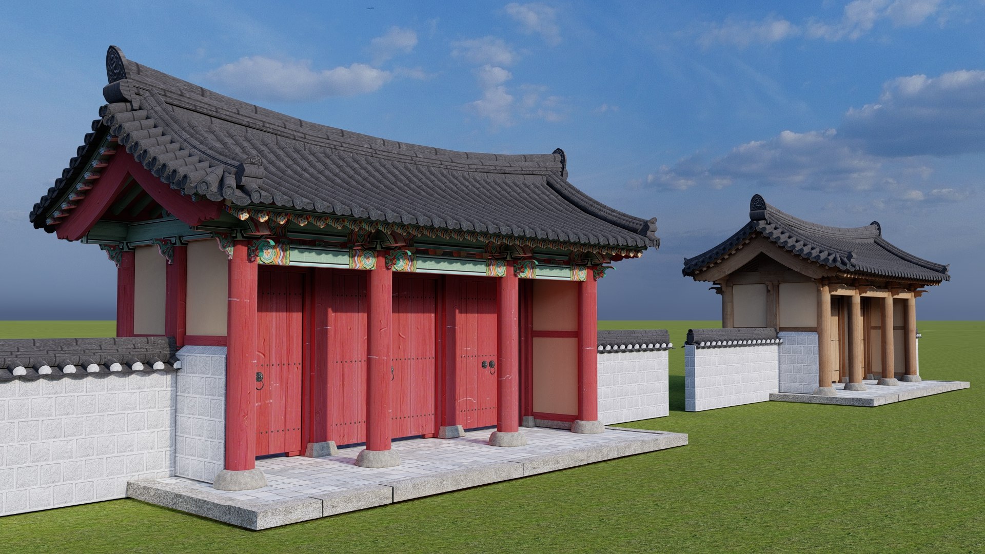 3D Korea House Gate Pyengdemun Model - TurboSquid 2019937